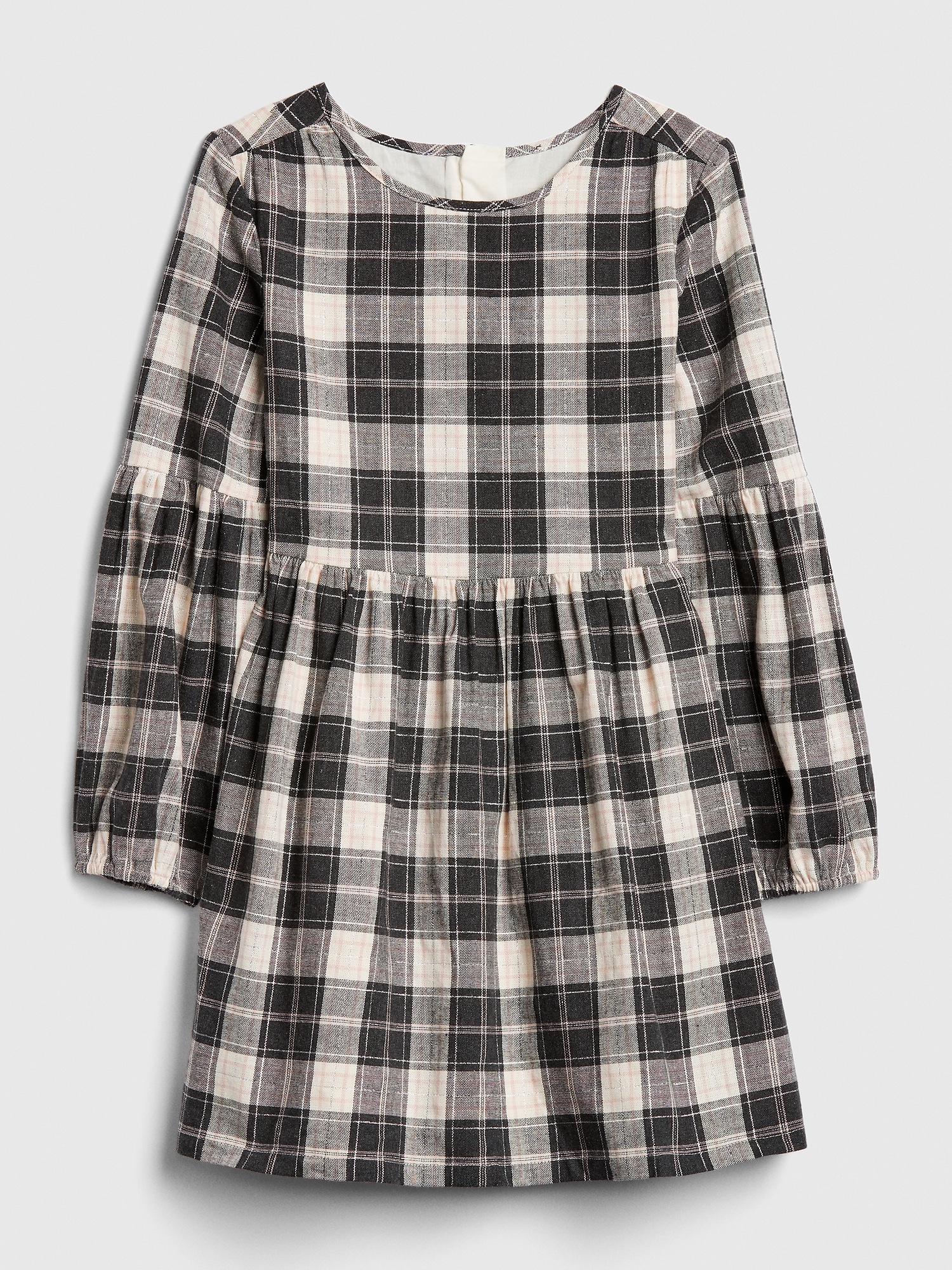 Kids Plaid Balloon-Sleeve Dress | Gap