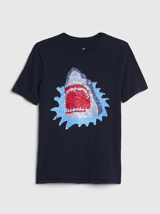 Kids Shark Flippy Sequin T-Shirt | Gap