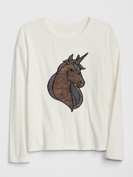 Kids Flippy Sequin Graphic T-Shirt | Gap