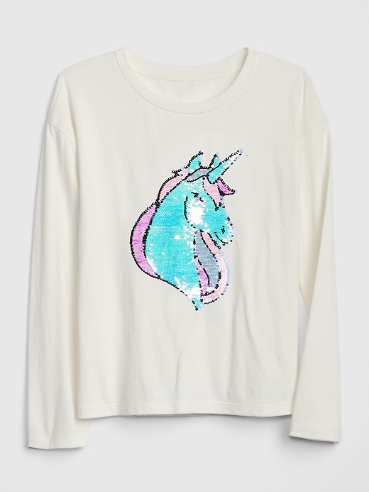 Kids Flippy Sequin Graphic T-Shirt | Gap