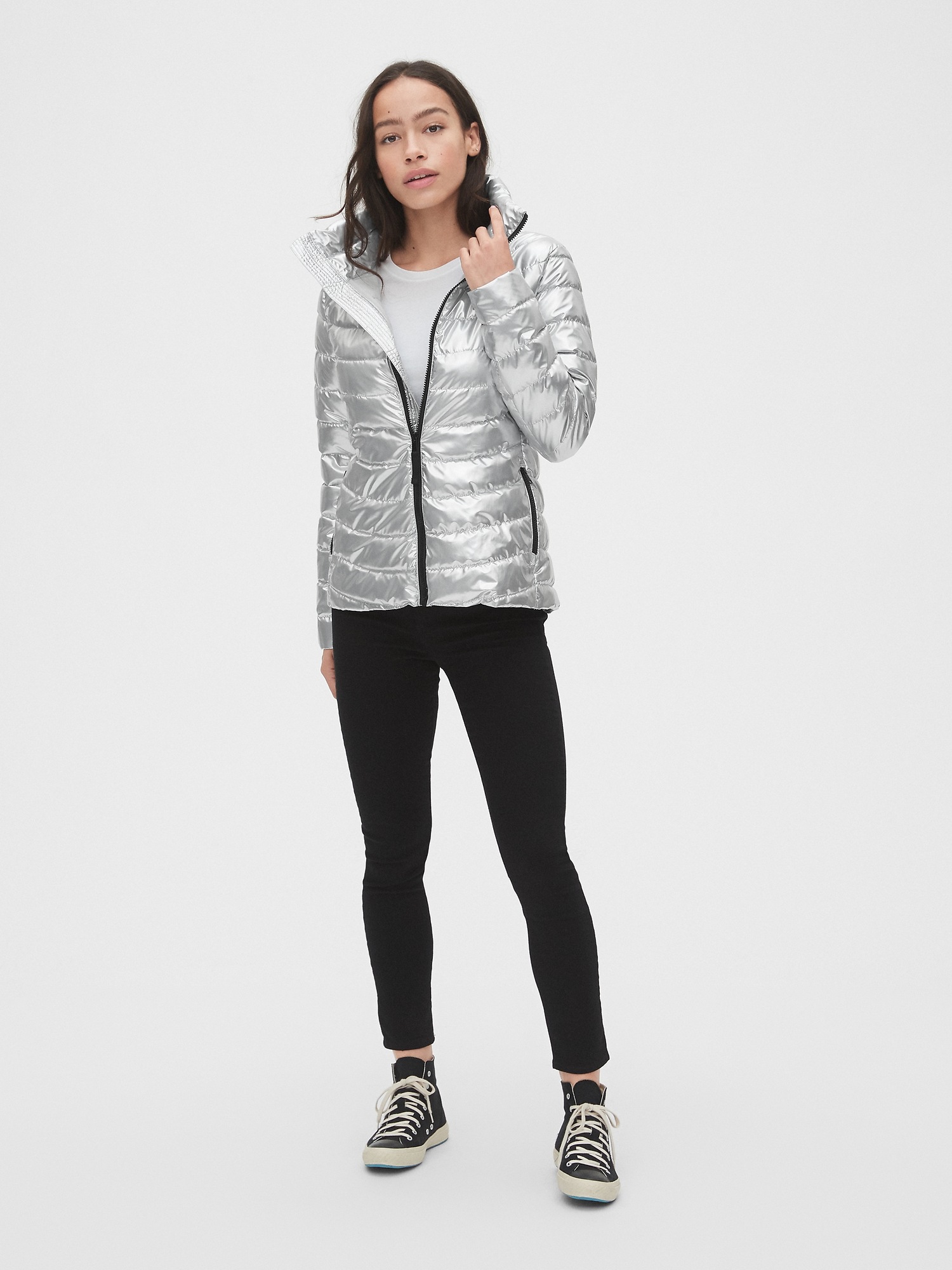 ColdControl Lightweight Metallic Puffer Jacket | Gap
