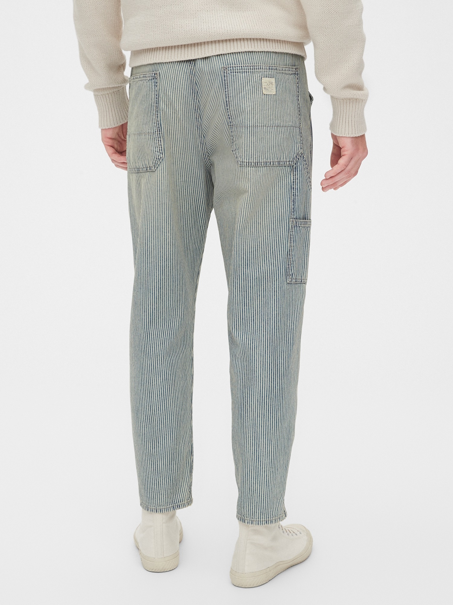 '80s Worker Stripe Relaxed Taper Jeans | Gap