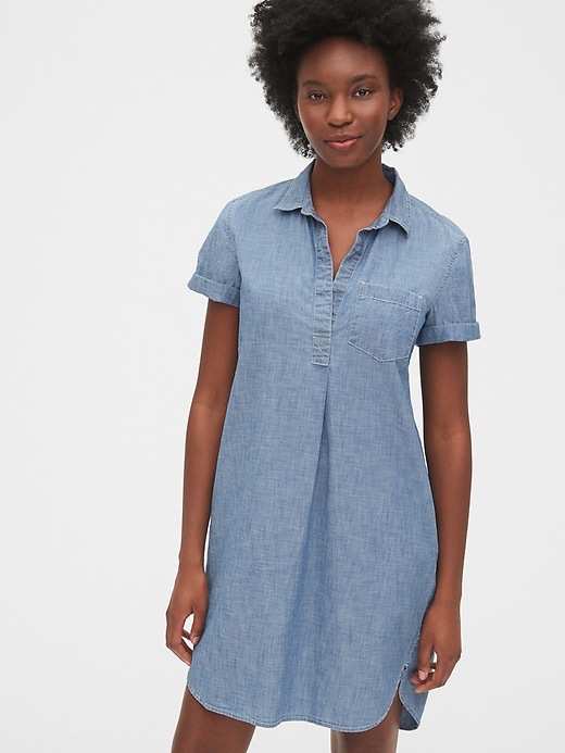 Chambray dress womens store