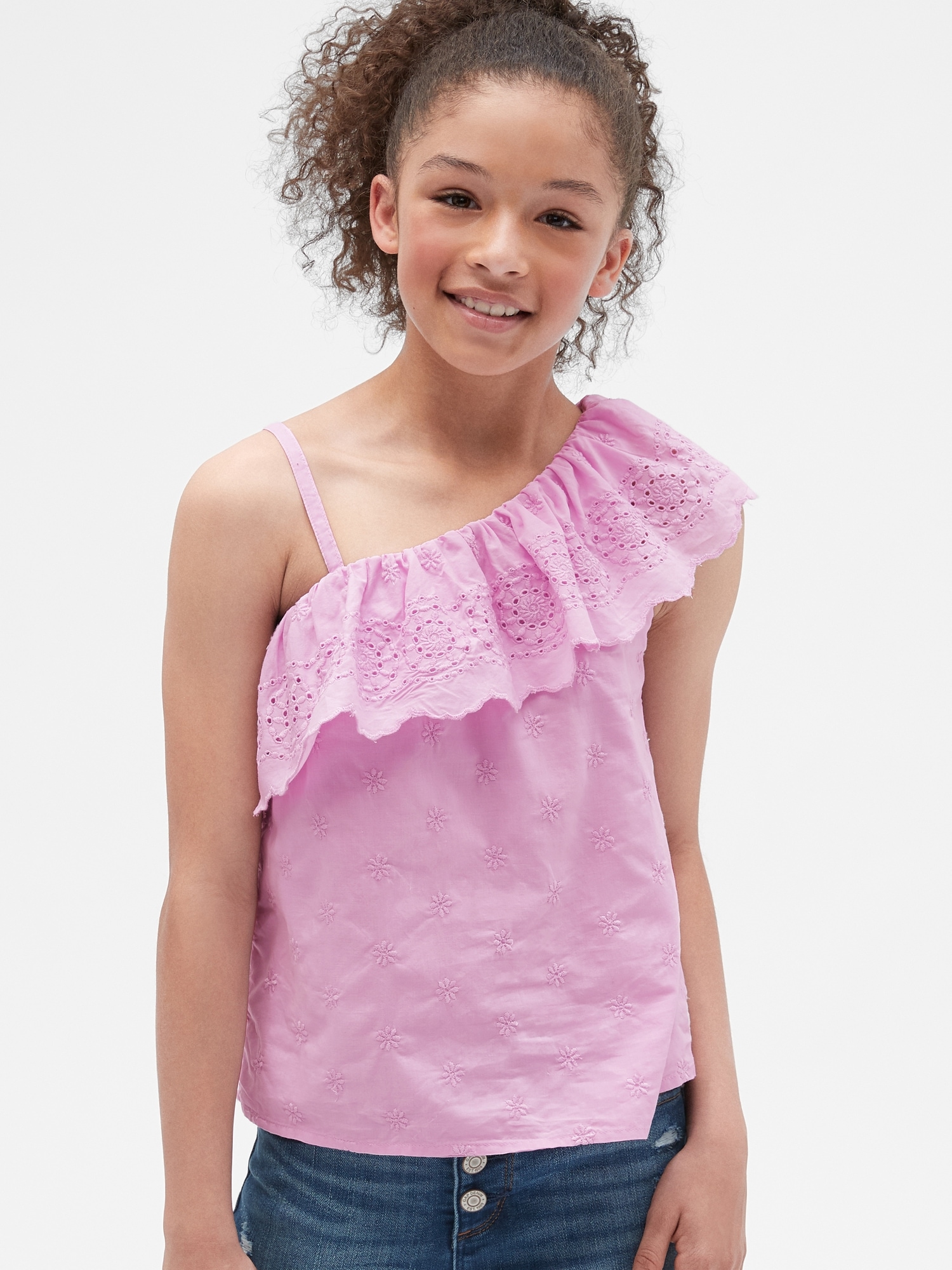 Kids Eyelet Ruffle Top | Gap