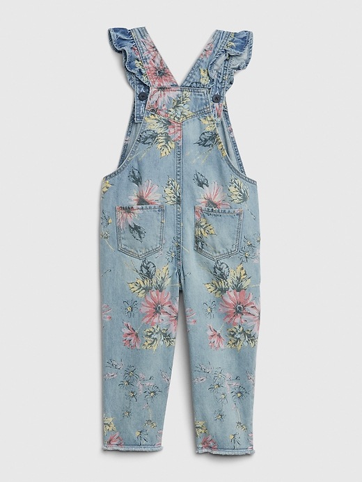 Toddler Ruffle Floral Denim Overalls | Gap