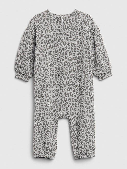 Baby Leopard Print Long Sleeve One-Piece | Gap