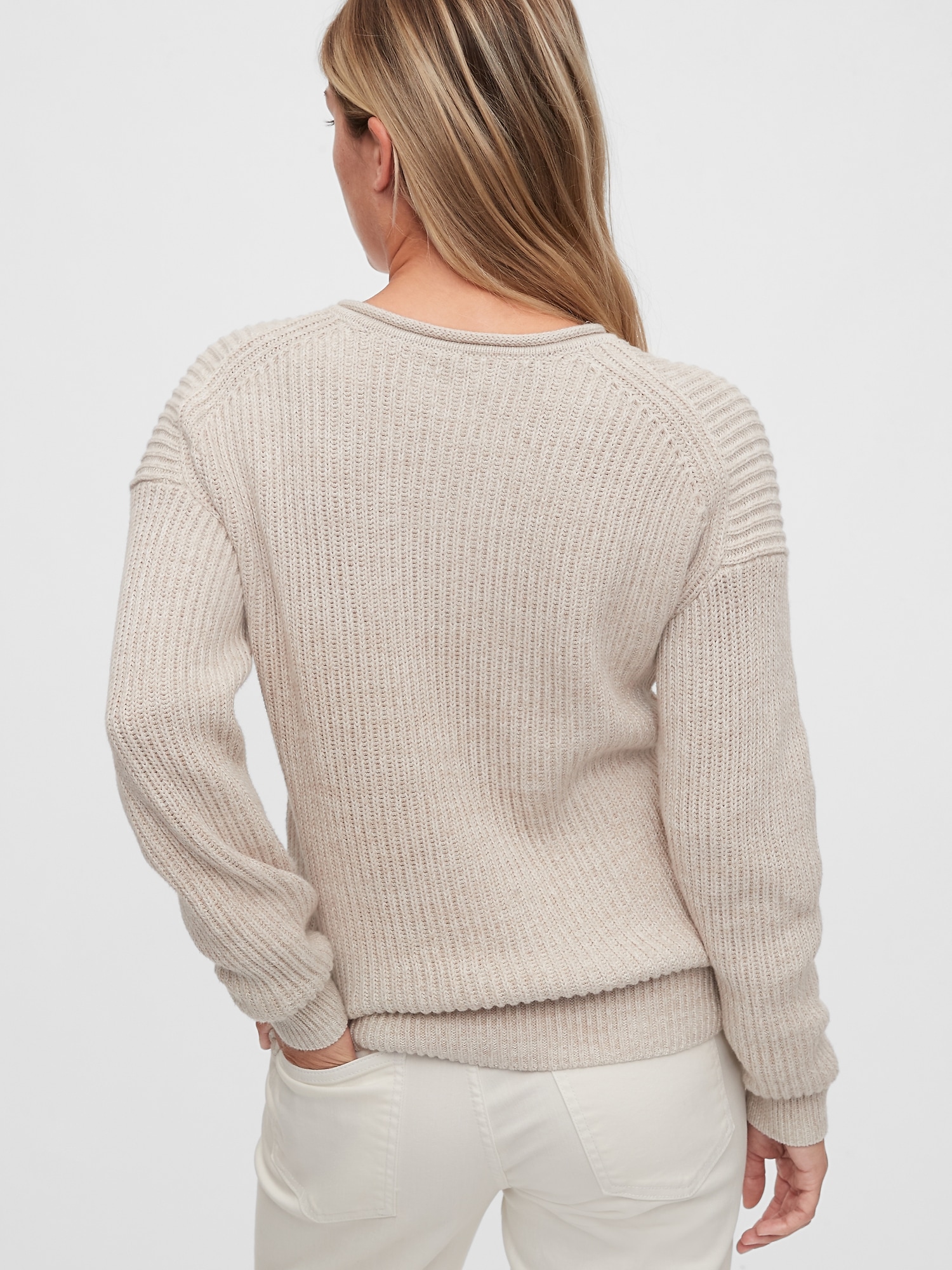Relaxed Rollneck Shaker Sweater | Gap