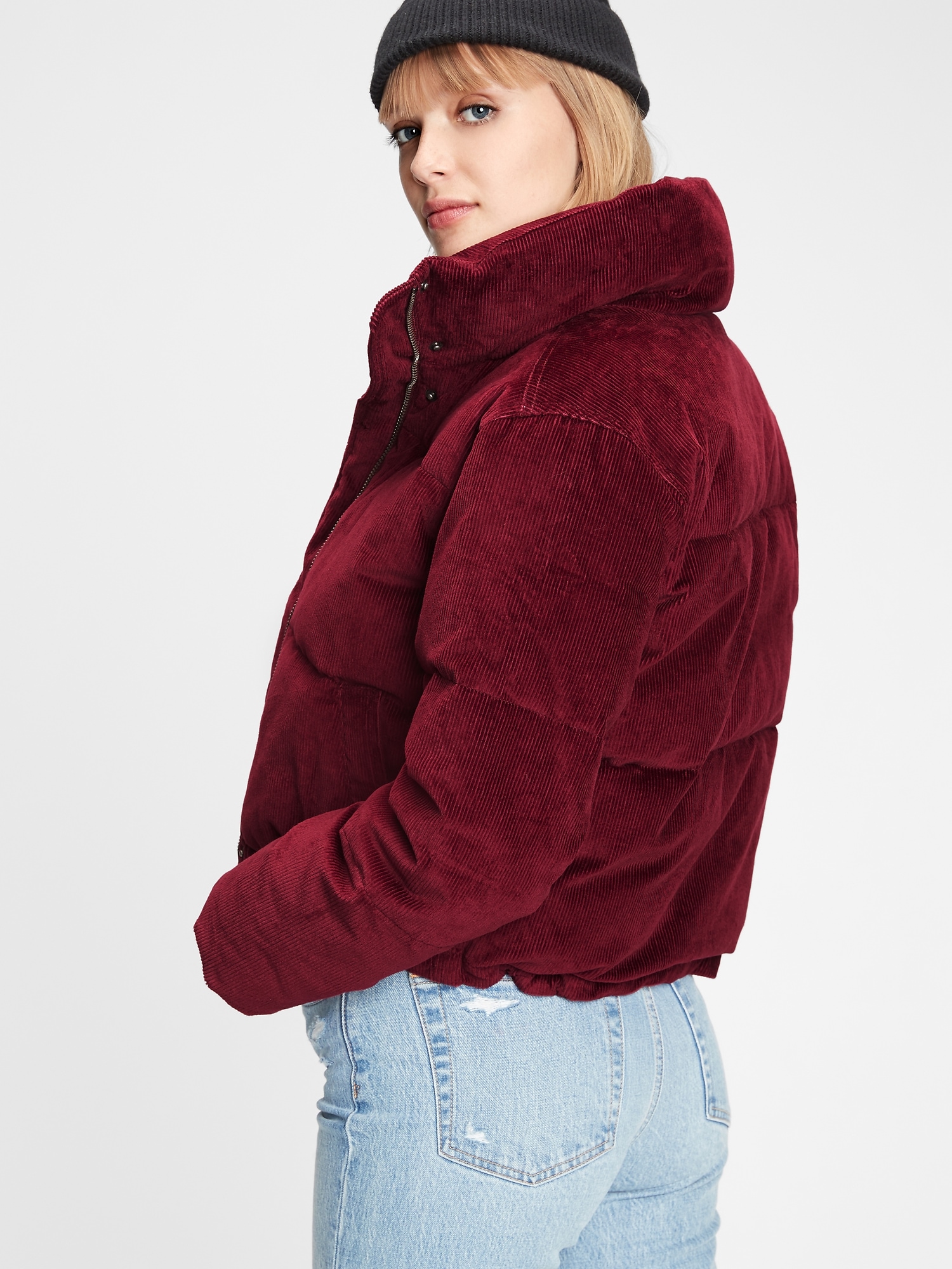 Midweight Cropped Corduroy Puffer Jacket | Gap Midweight Cropped Corduroy Puffer Jacket | Gap