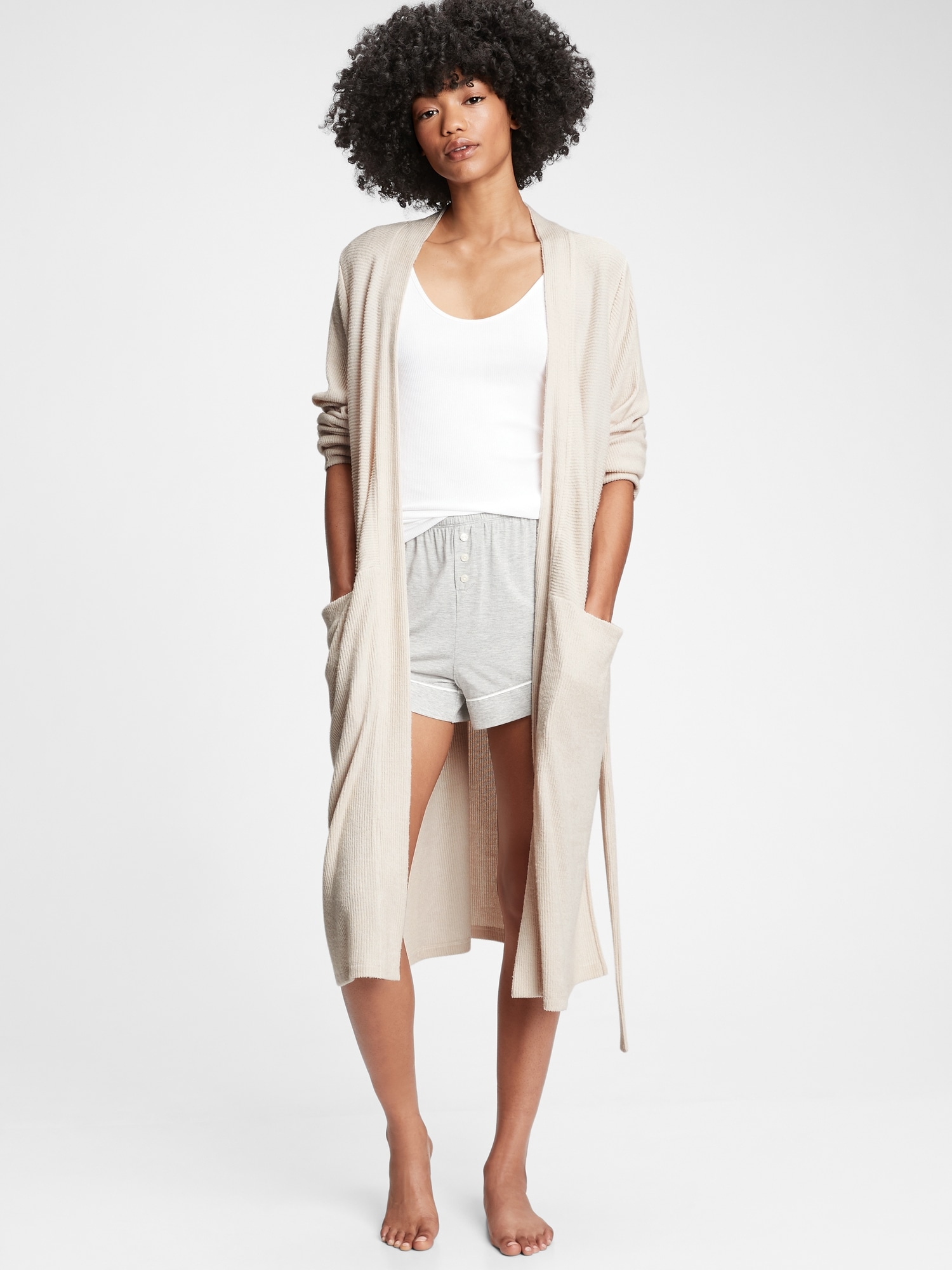 Adult Softspun Ribbed-Knit Robe | Gap