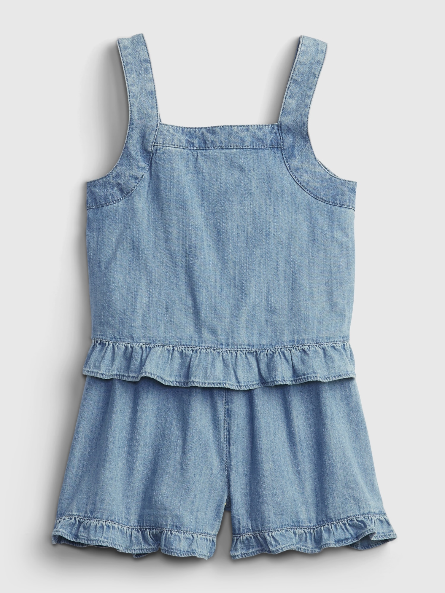 Toddler Denim Ruffle Romper | Gap