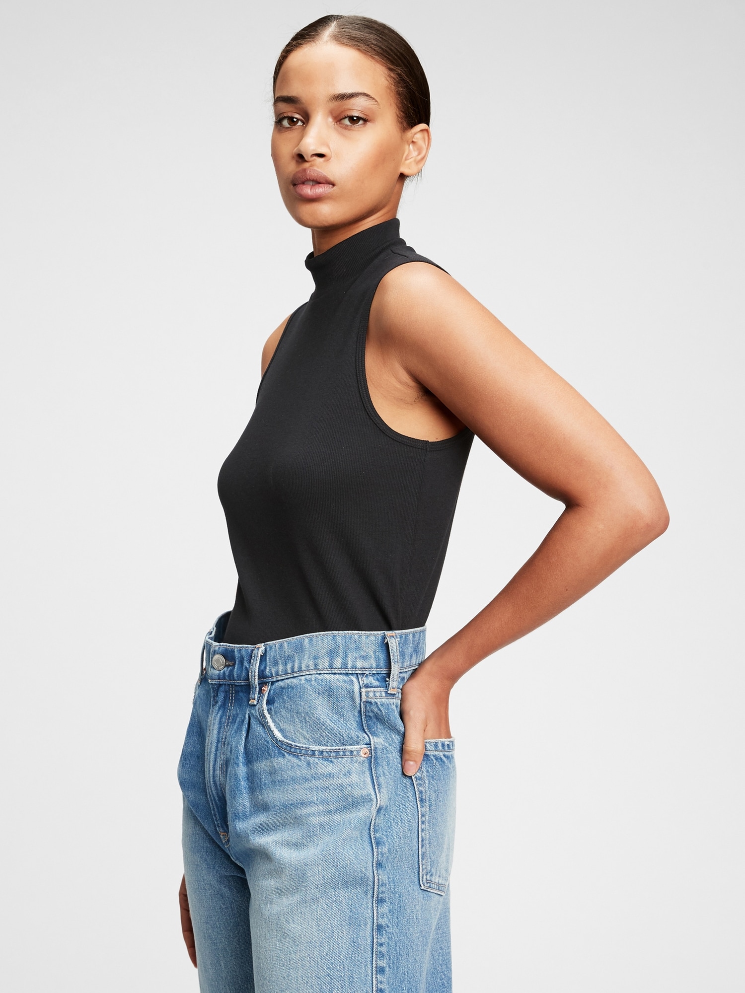 Sleeveless Mockneck Top | Gap