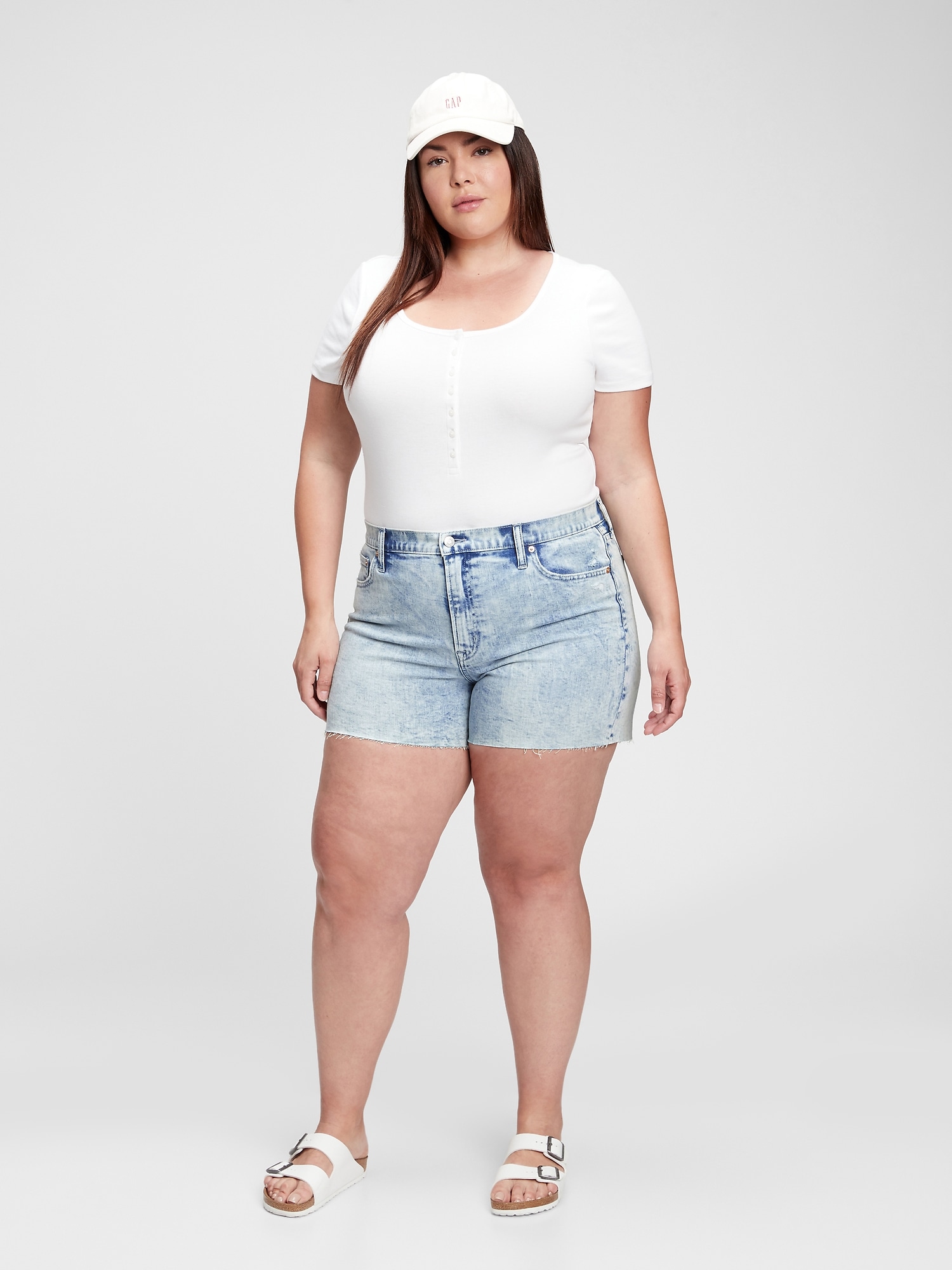 4" High Rise Denim Shorts with Washwell | Gap