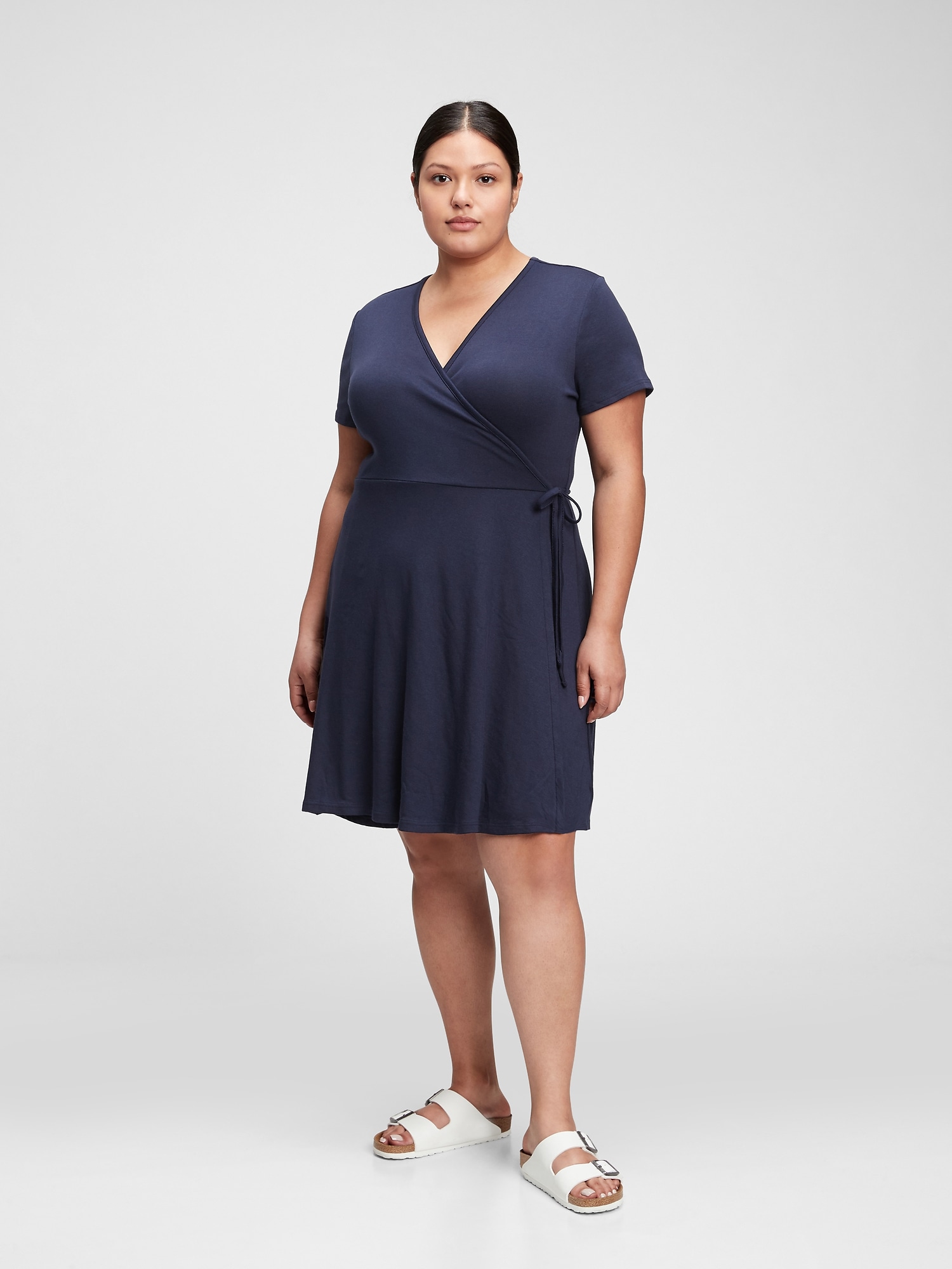 Modern Wrap-Front Dress | Gap