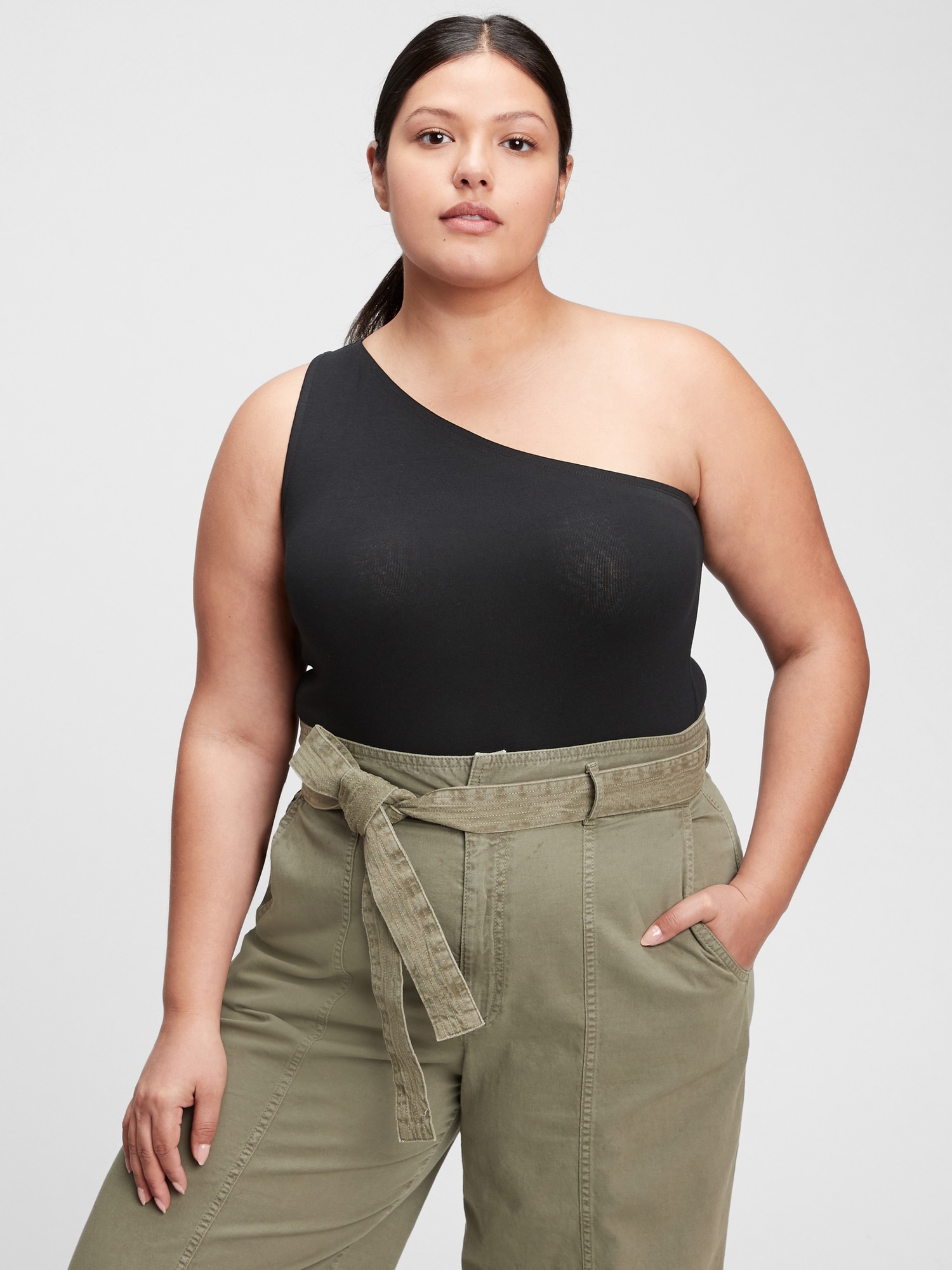 Modern One-Shoulder Bodysuit | Gap
