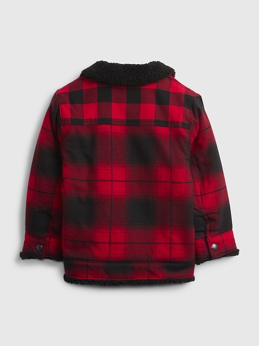 Toddler Sherpa Lined Buffalo Plaid Jacket | Gap
