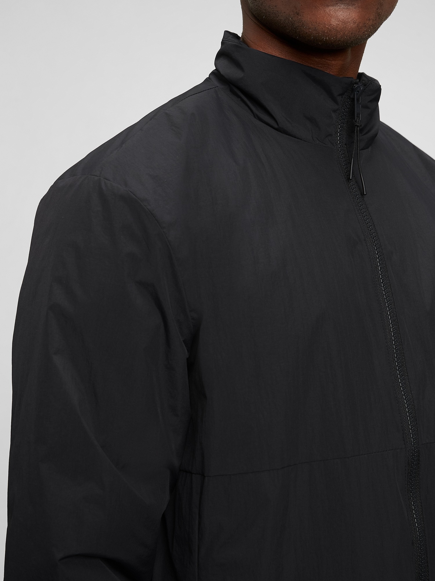 Recycled Nylon Zipper-Front Puffer Jacket | Gap