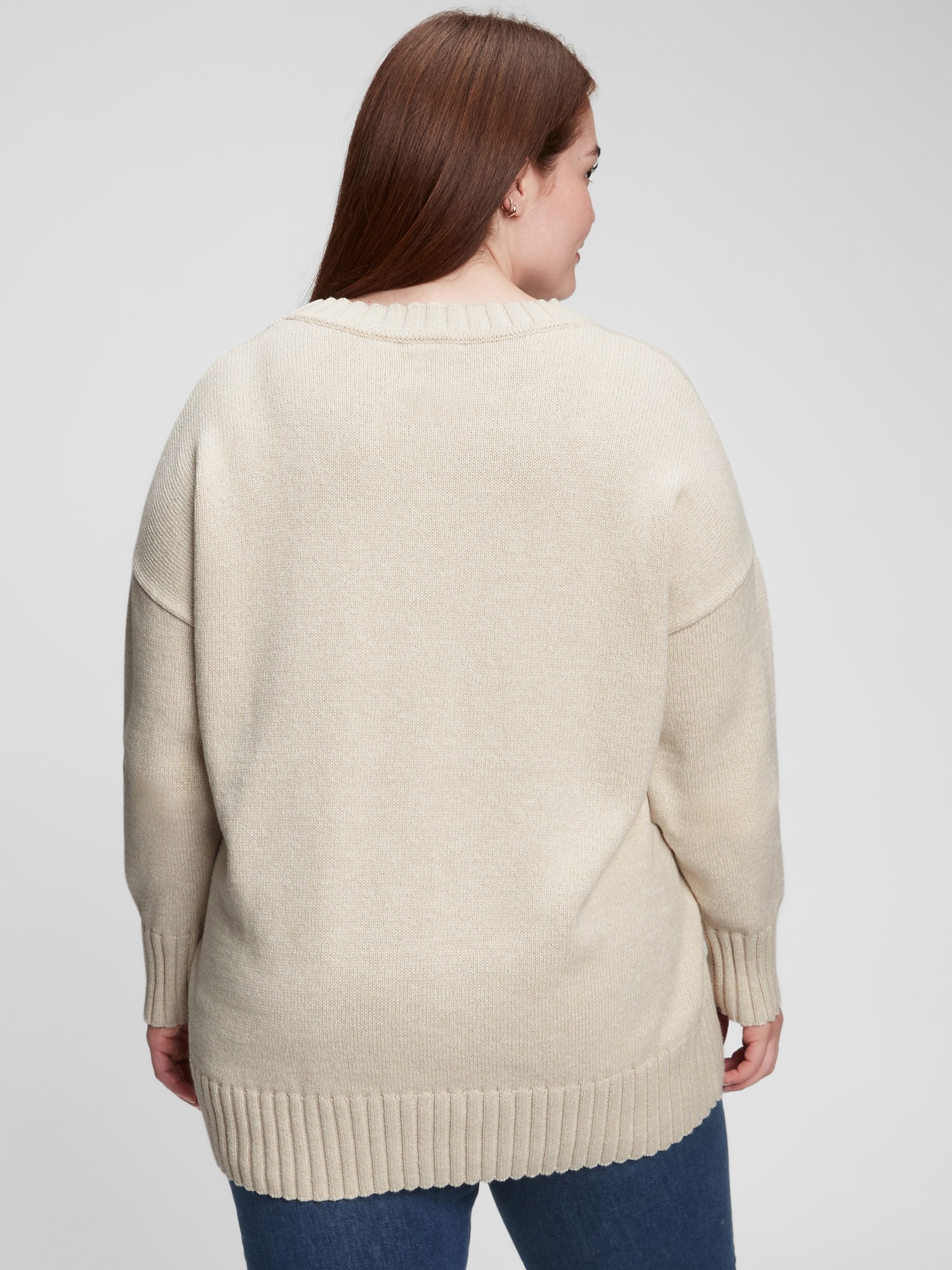 Relaxed Cotton Tunic Sweater | Gap