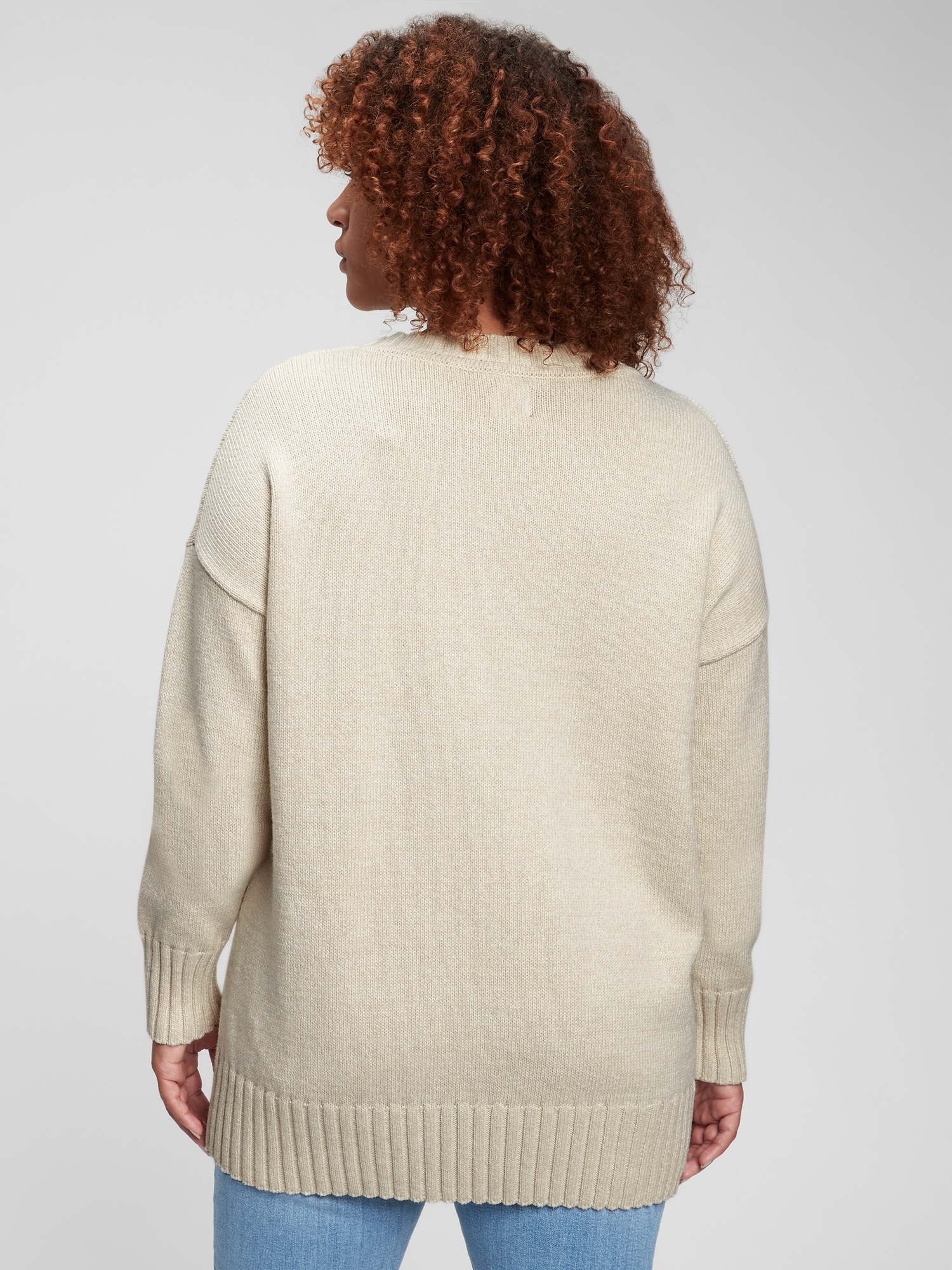 Relaxed Cotton Tunic Sweater | Gap
