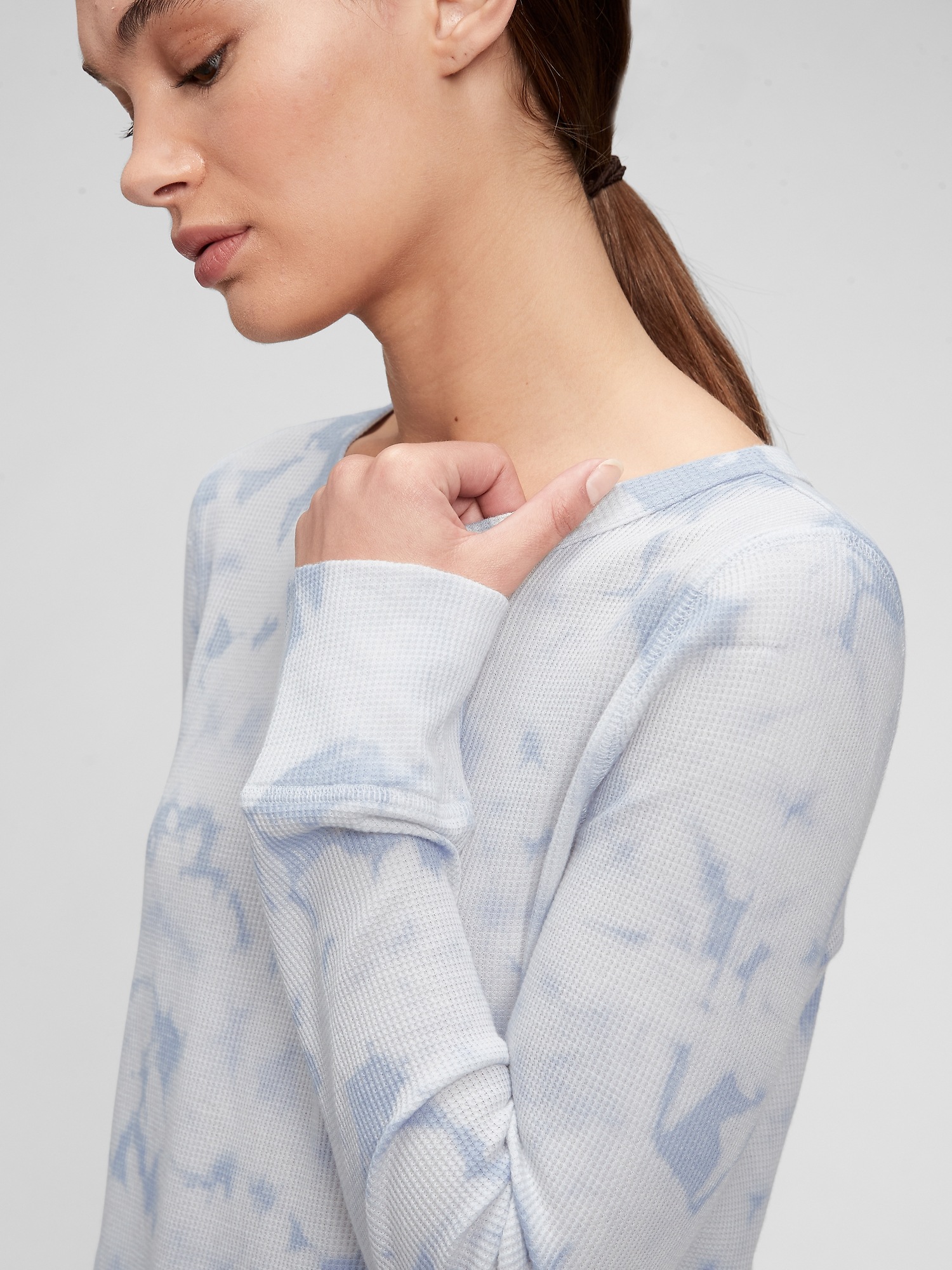 Waffle Knit Tie Dye T Shirt Gap waffle-knit-tie-dye-t-shirt-gap