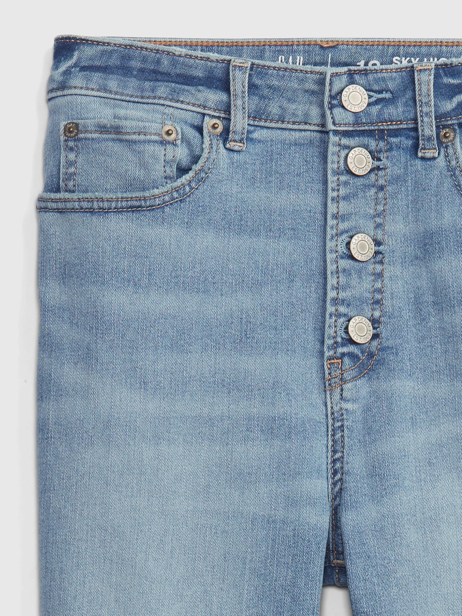 Teen Sky High Rise Skinny Ankle Jeans with Washwell | Gap