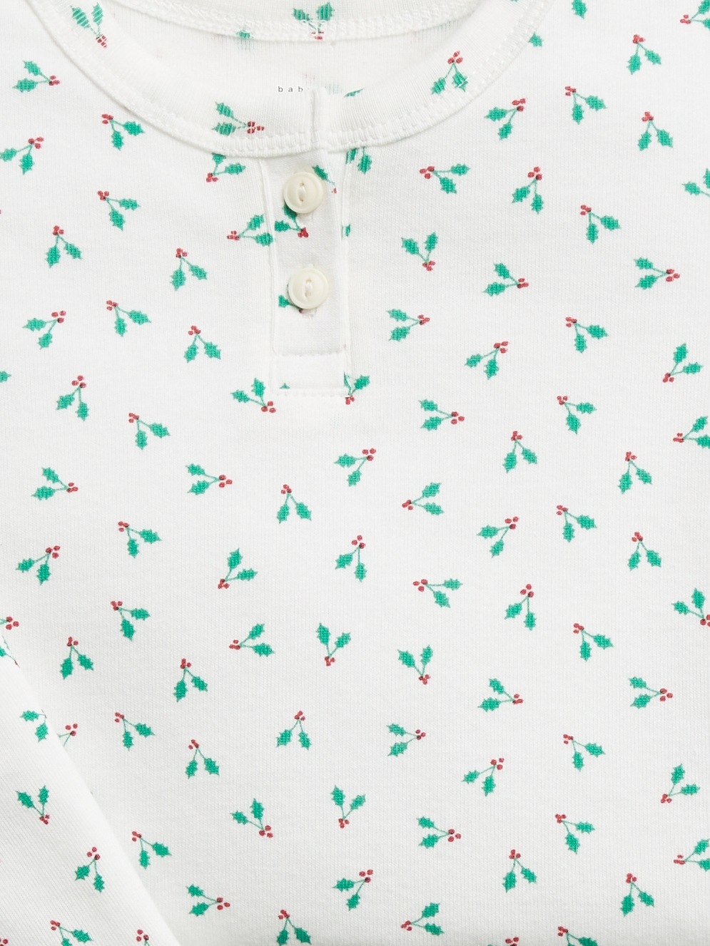 babyGap 100% Organic Cotton Holly Print Henley PJ Set | Gap