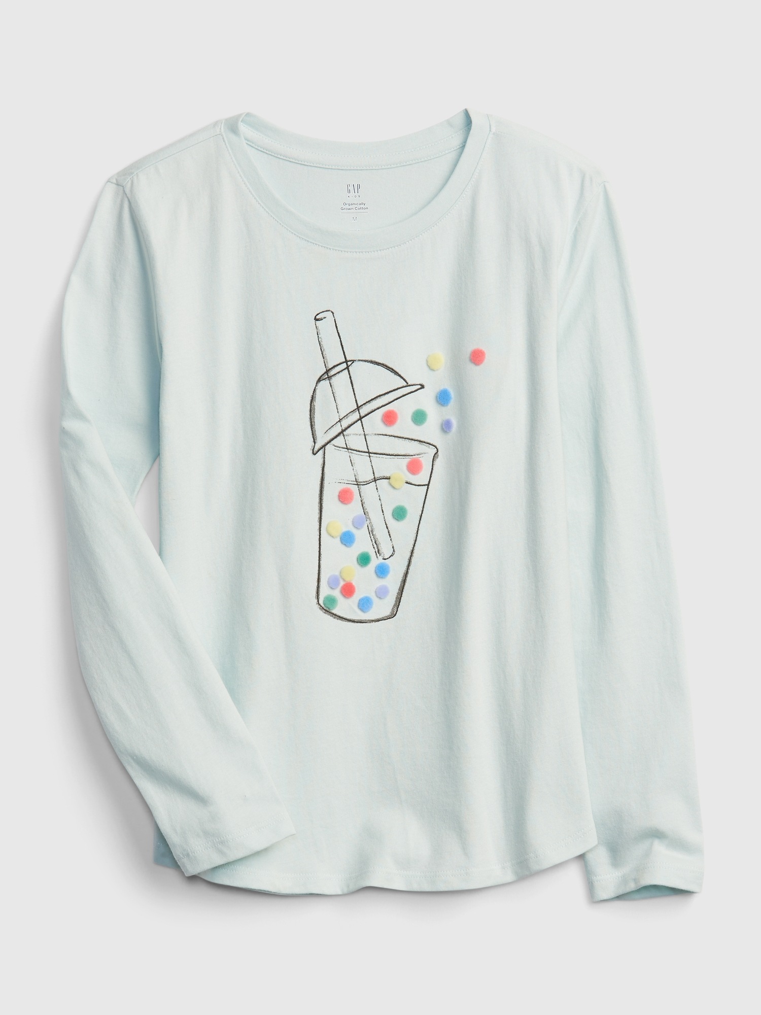 Kids 100% Organic Cotton Long Sleeve Interactive Graphic T-Shirt | Gap