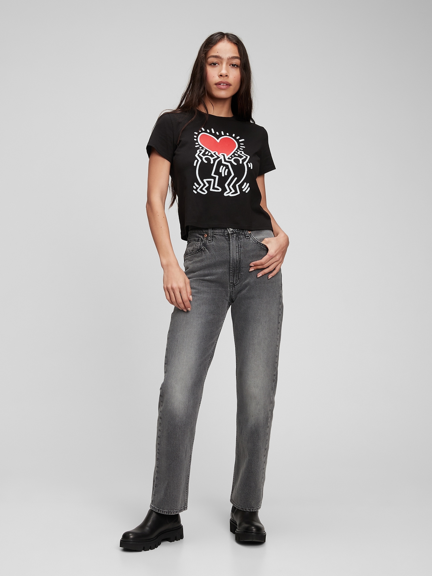 Gap × Keith Haring Cropped Graphic T-Shirt | Gap
