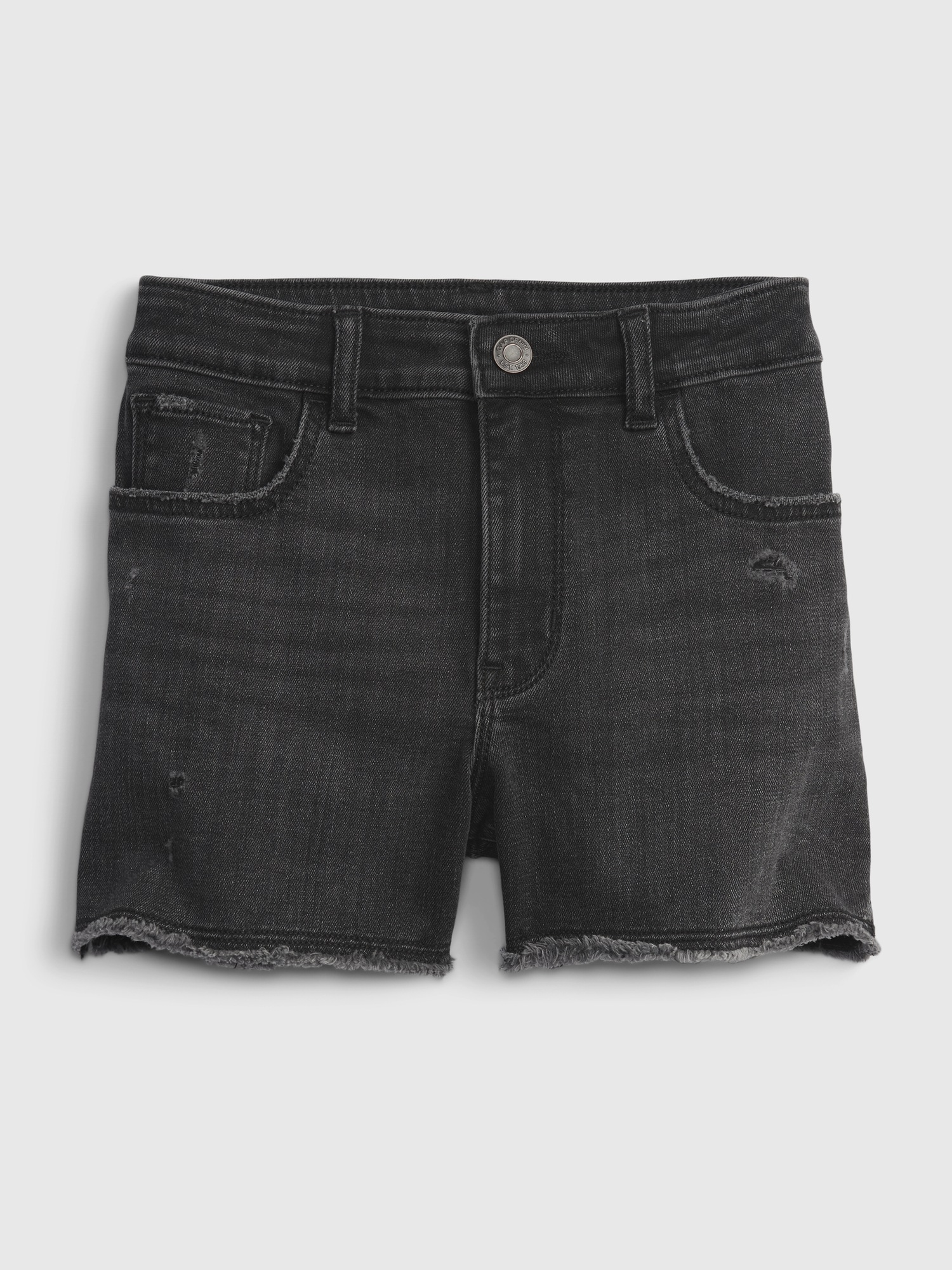 Kids High Rise Denim Shortie Shorts with Washwell | Gap