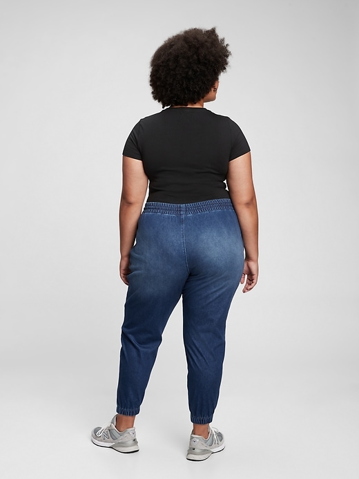 High Rise Denim Joggers | Gap