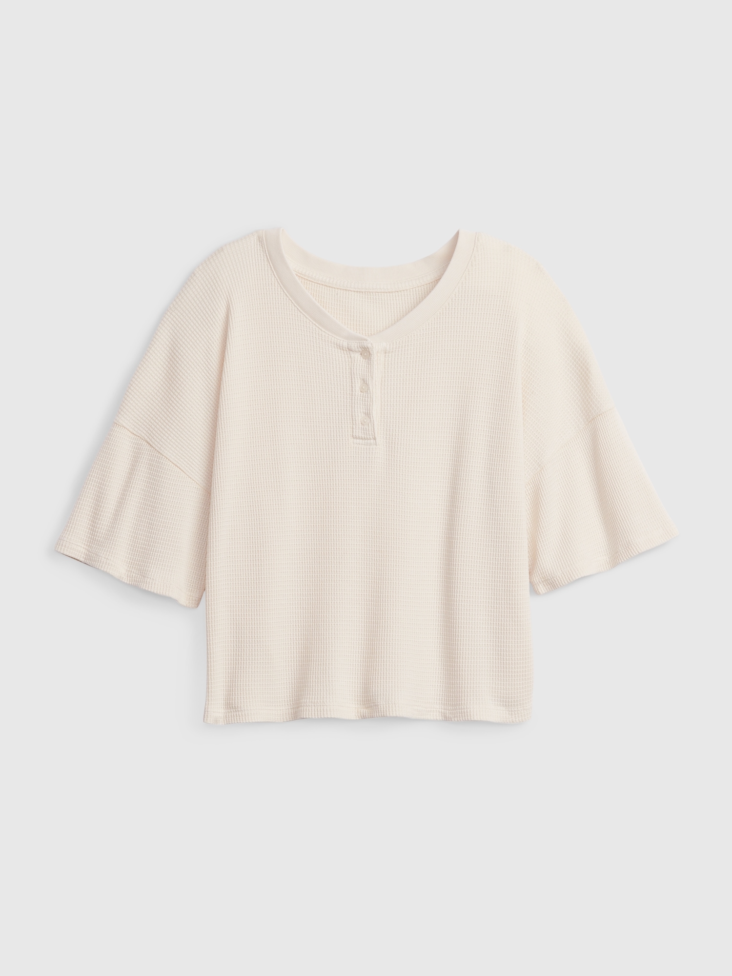 Waffle Cropped Henley | Gap
