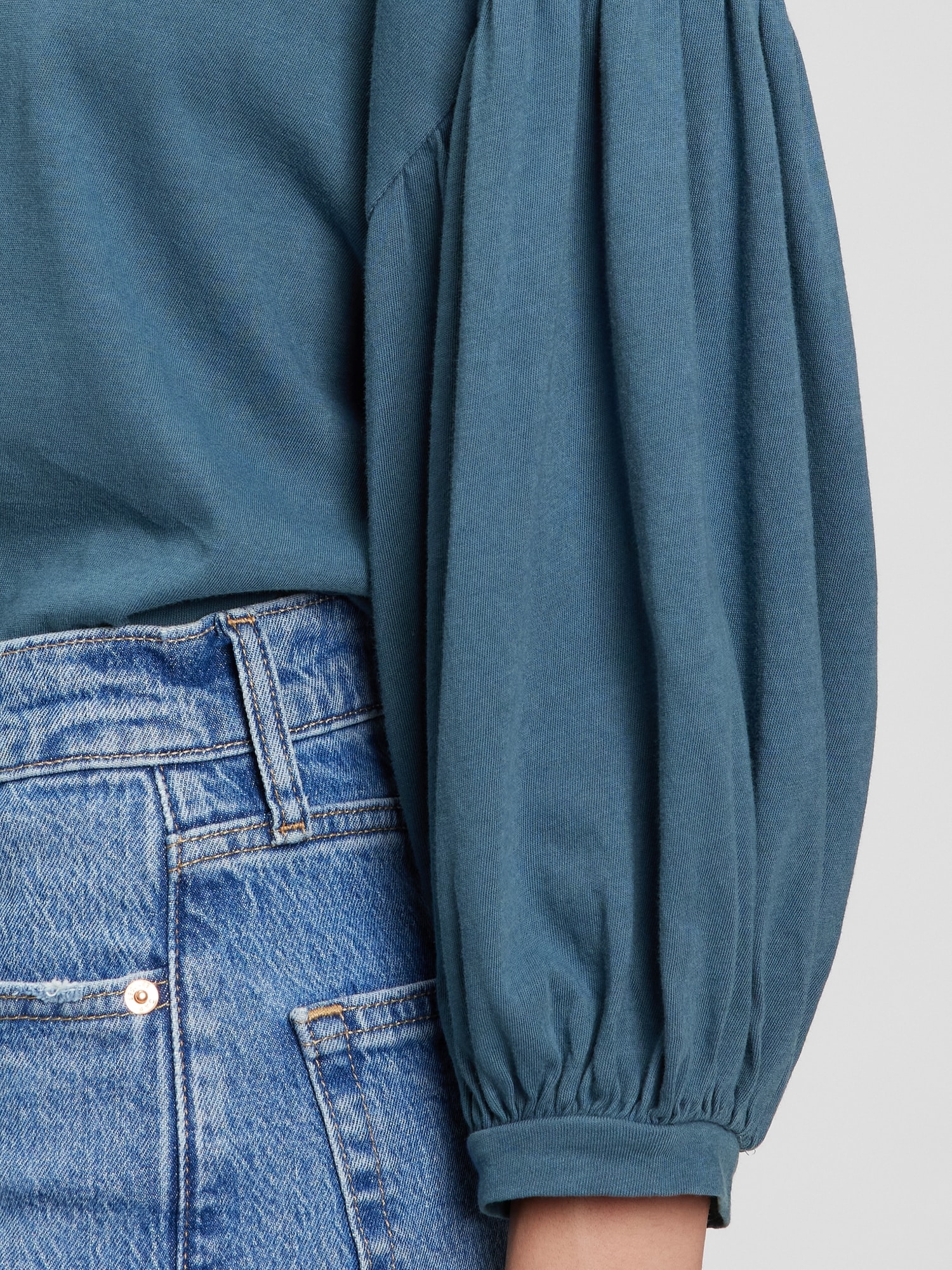100% Organic Cotton Vintage Puff-Sleeve T-Shirt | Gap