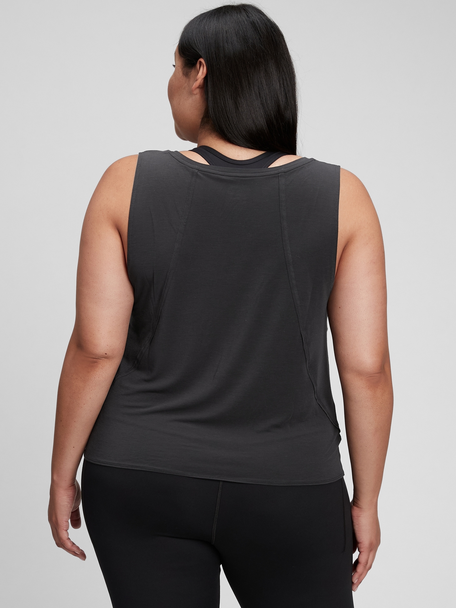 GapFit Breathe V-Neck Knot-Front Tank Top | Gap