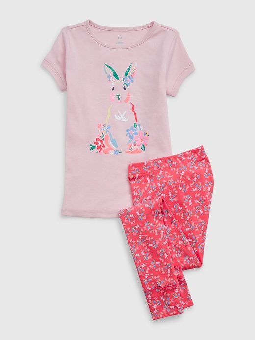 Kids 100% Organic Cotton Bunny Graphic PJ Set | Gap