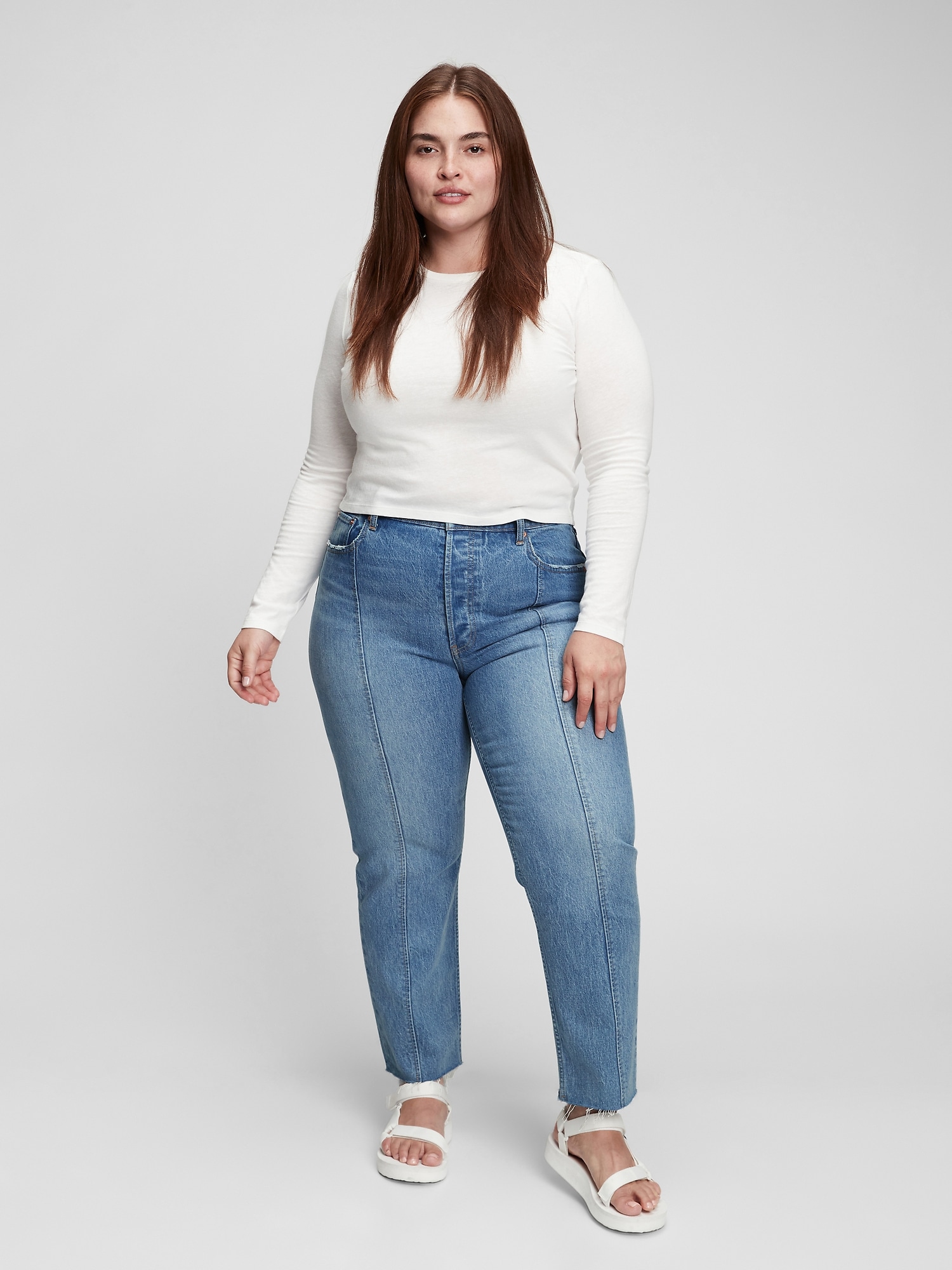 High Rise Cheeky Straight Jeans | Gap