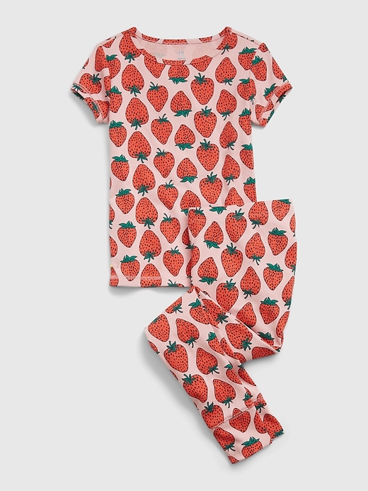Kids 100 Organic Cotton Strawberry Print PJ Set Gap
