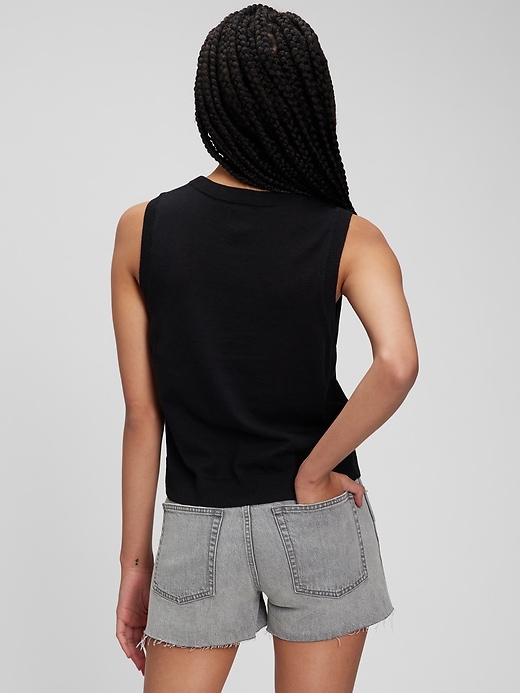 Linen Blend Shell Tank Top | Gap