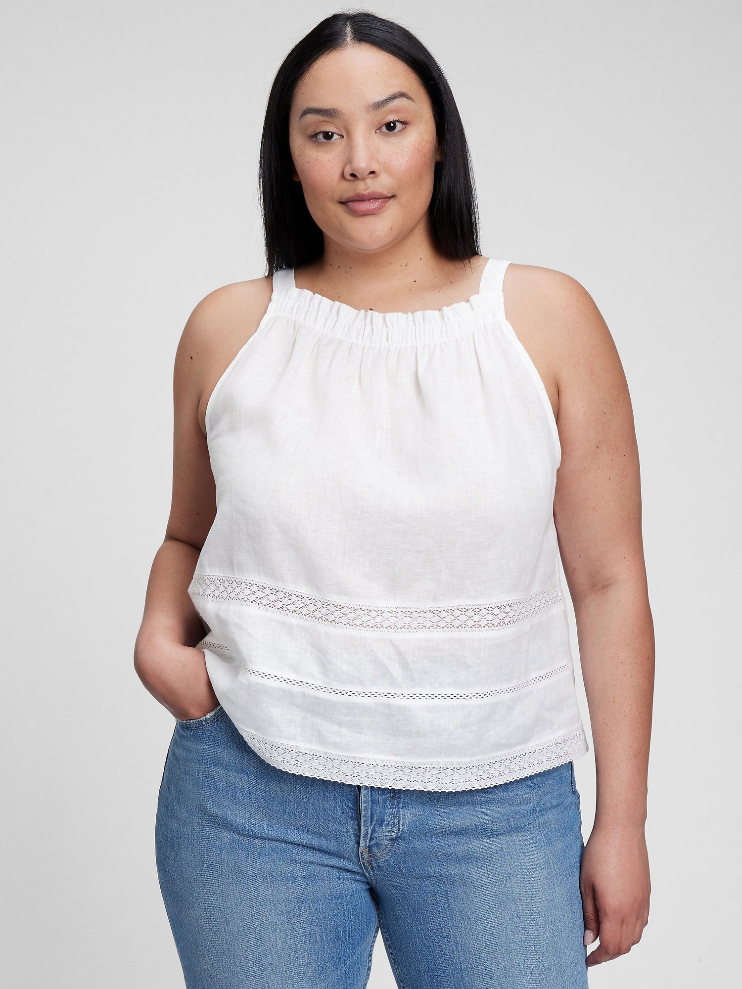 Linen Lace Tank Top | Gap