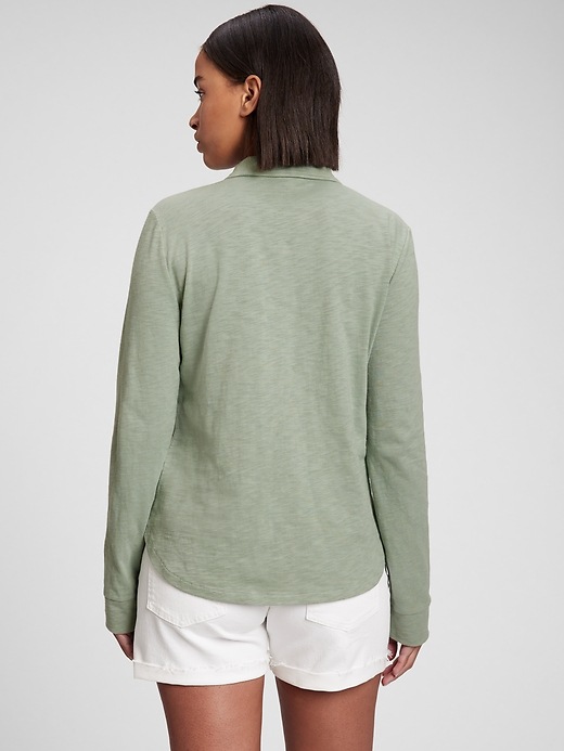 Soft Knit Button-Front Shirt | Gap