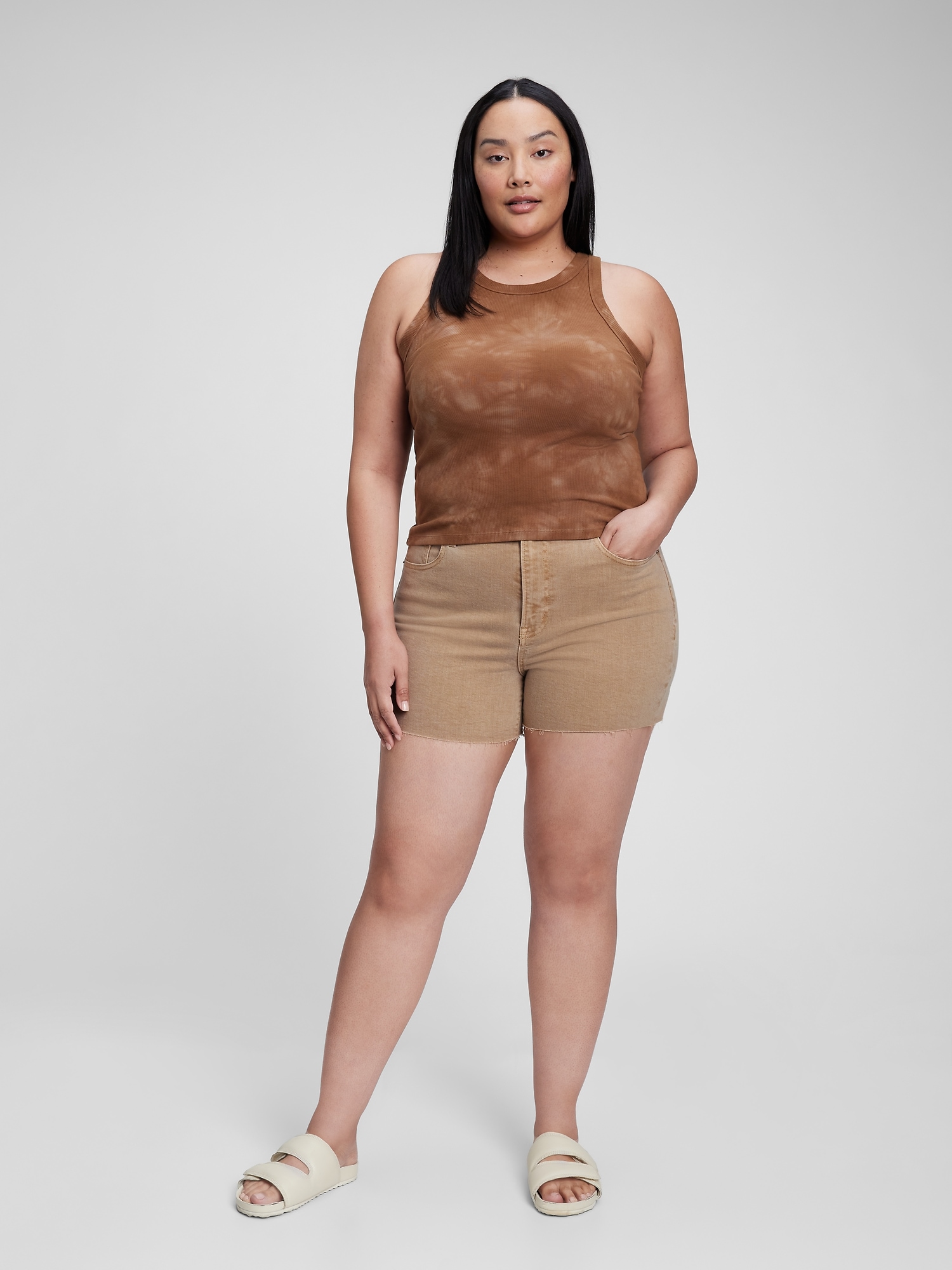 4" High Rise Denim Shorts | Gap