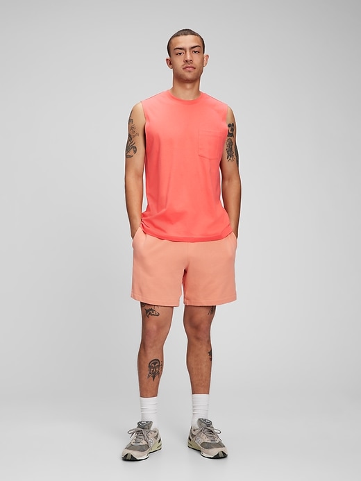 100% Organic Cotton Muscle Sleeveless Pocket T-Shirt | Gap