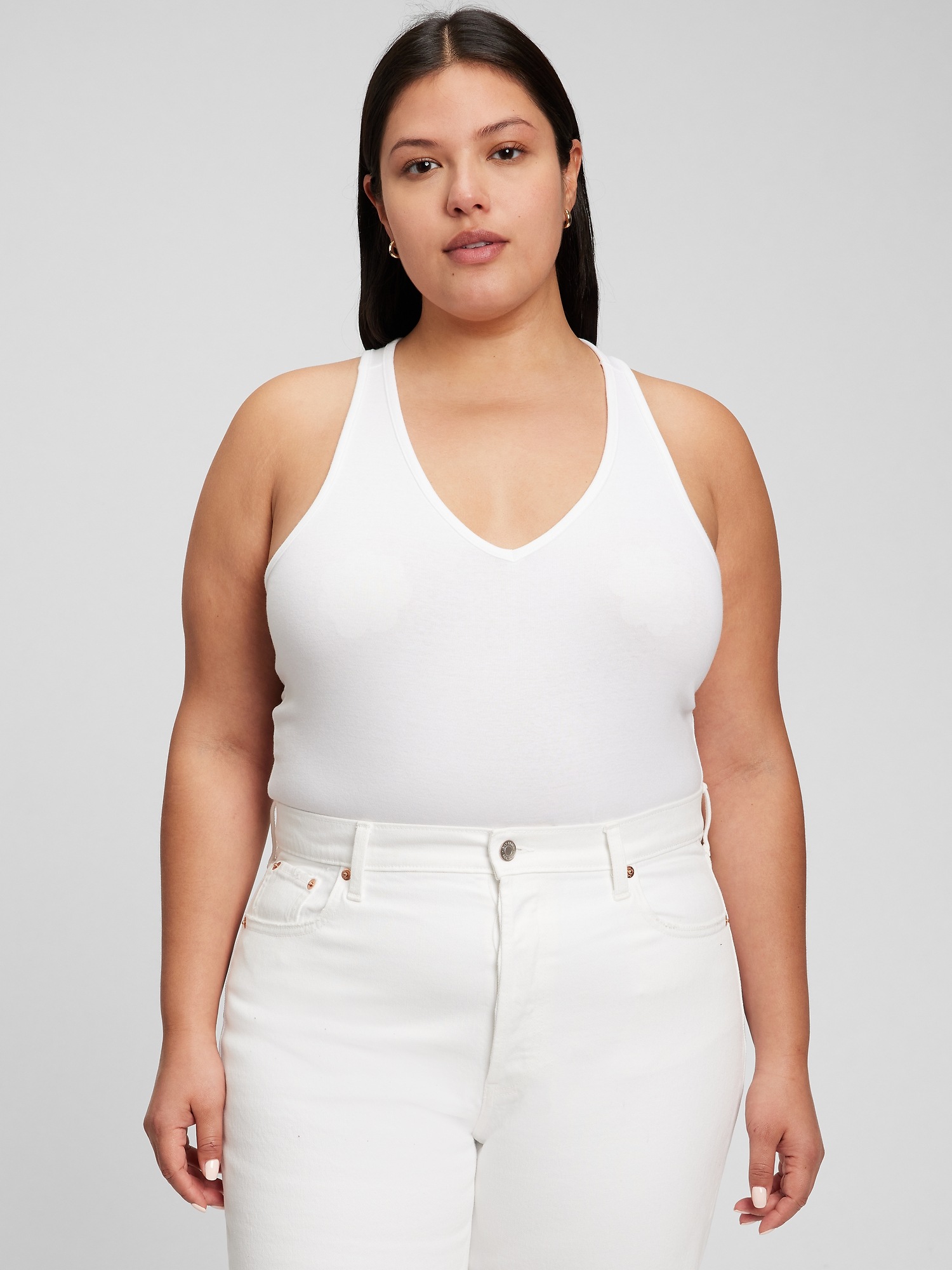 Modern Racerback V-Neck Bodysuit | Gap