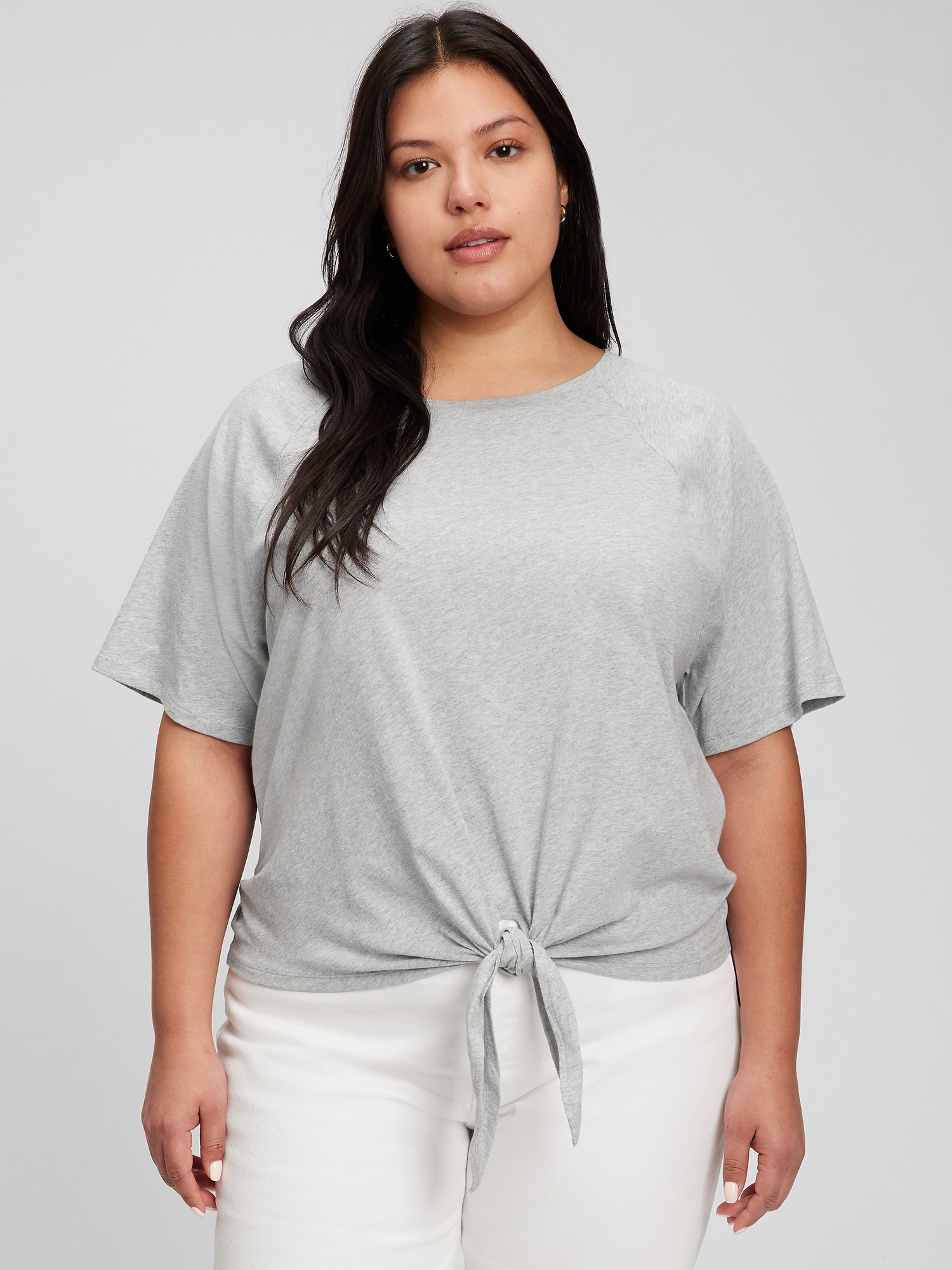 Organic Cotton Vintage Tie-Front T-Shirt | Gap