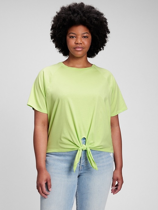 Organic Cotton Vintage Tie-Front T-Shirt | Gap