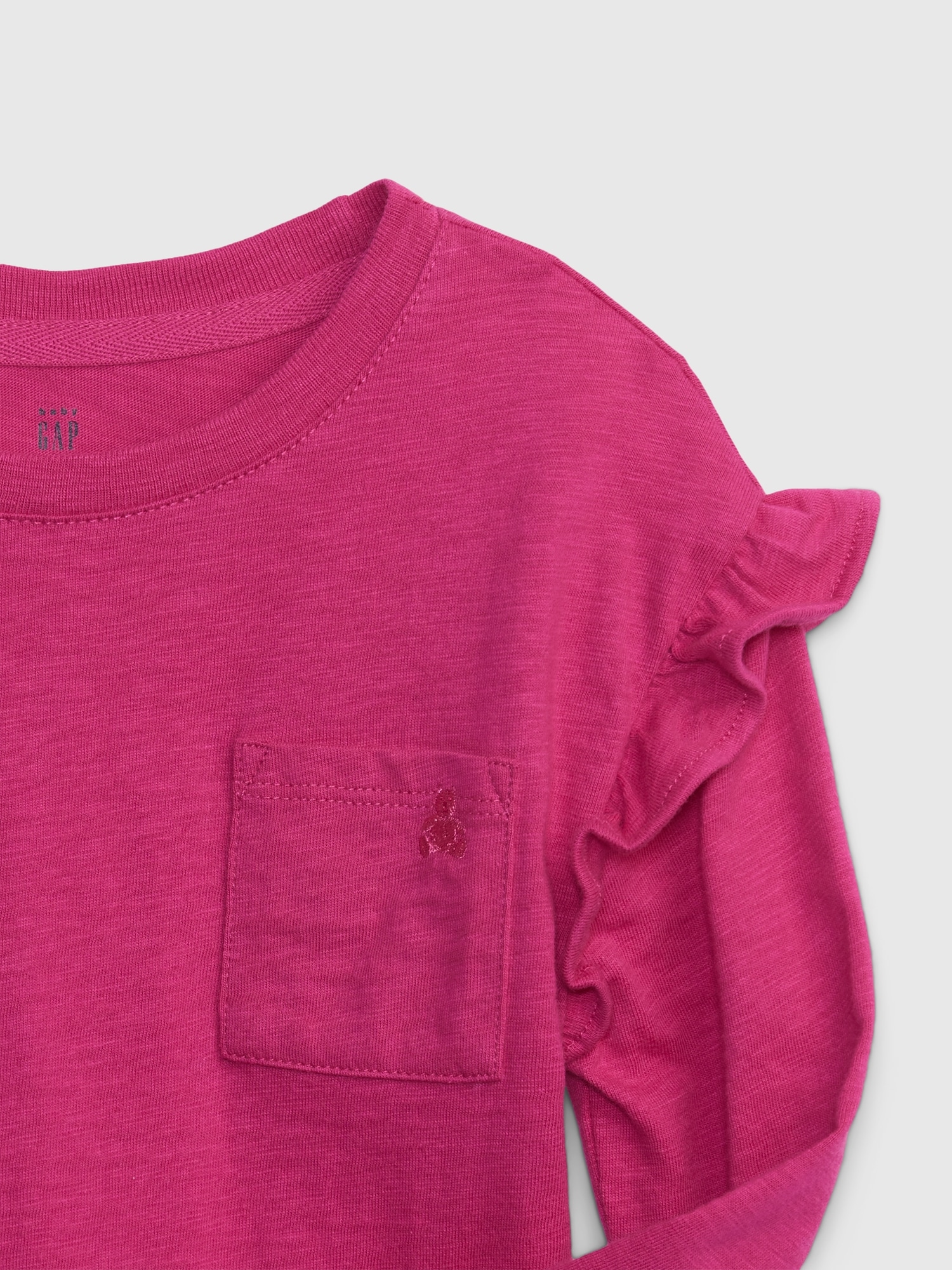 Toddler Organic Cotton Ruffle Pocket T-Shirt | Gap