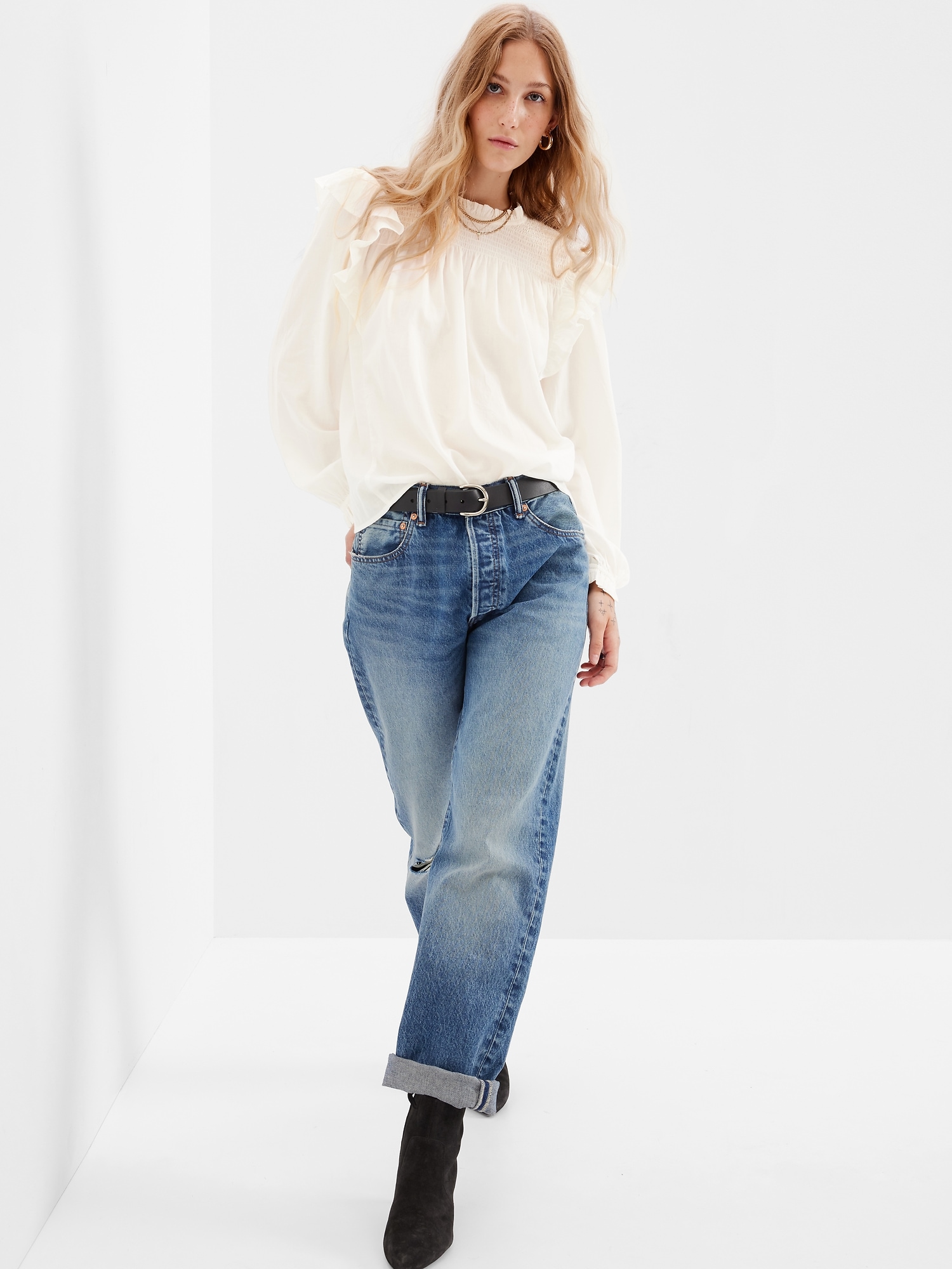 Smocked Ruffle Top | Gap