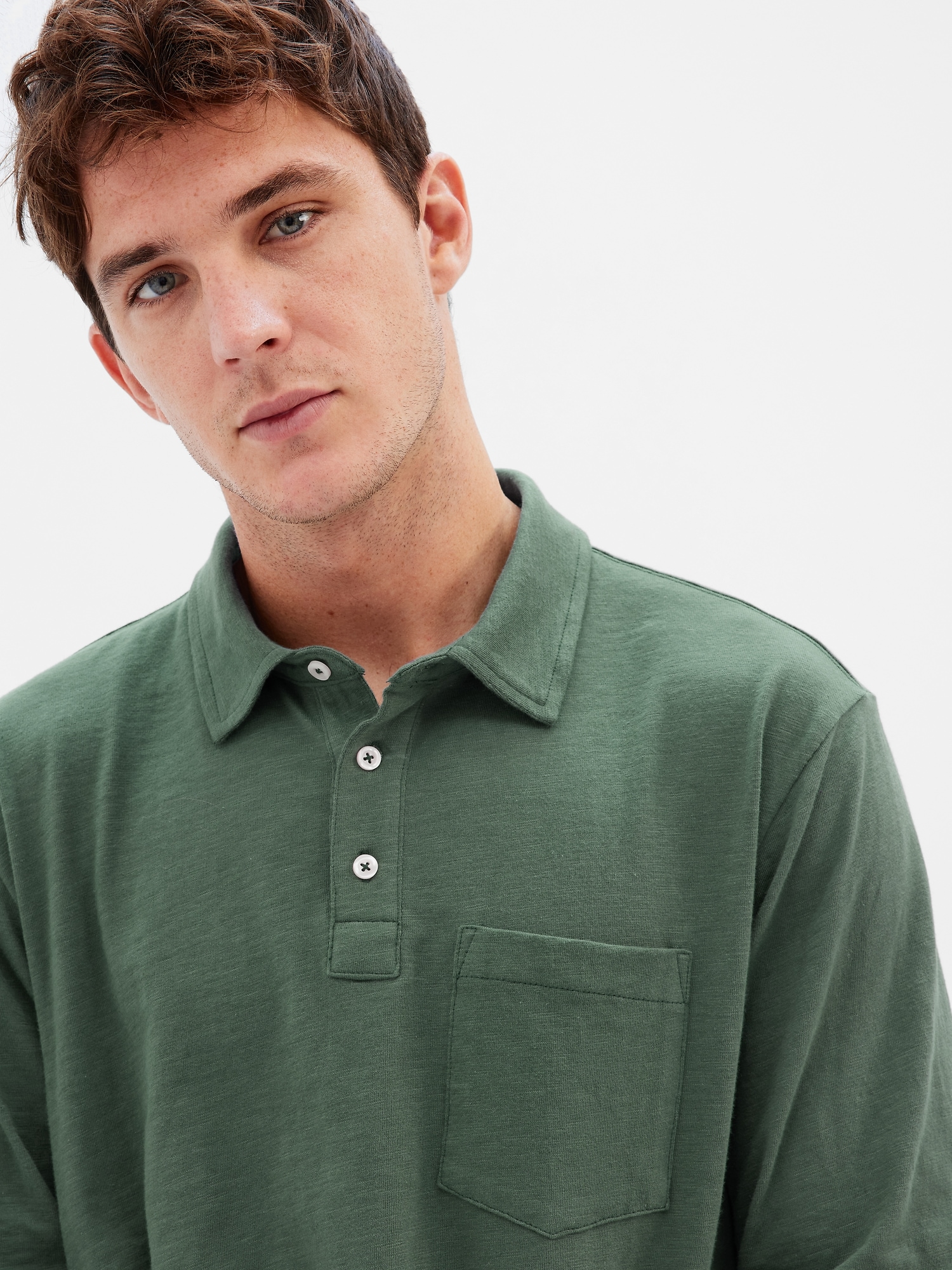Slub Pocket Polo Shirt | Gap