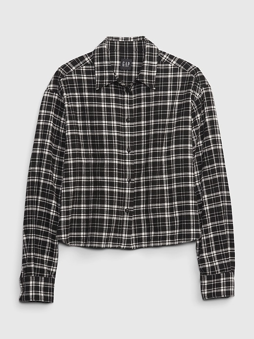 Cropped Flannel Shirt | Gap