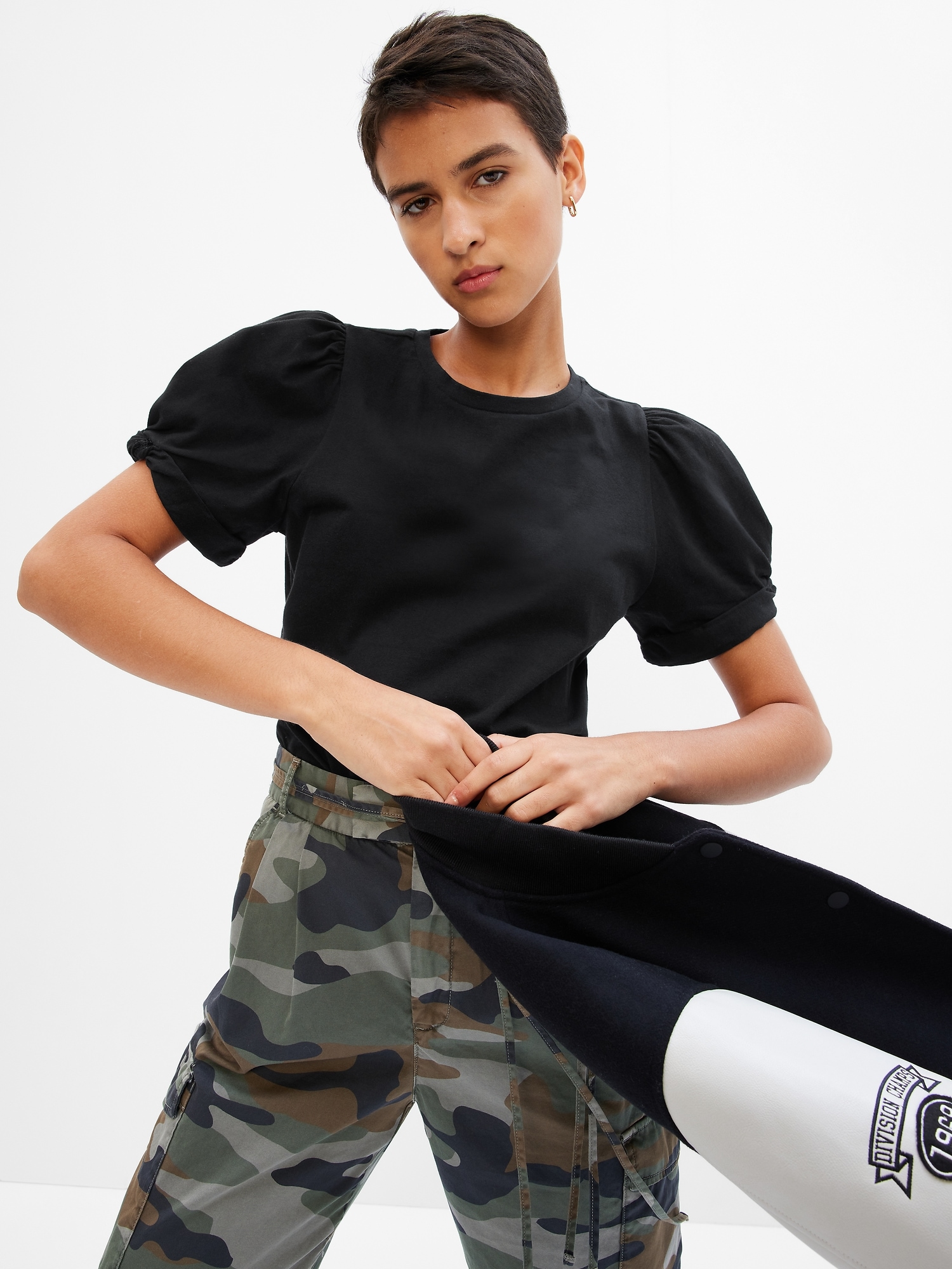 Puff Sleeve T Shirt Gap