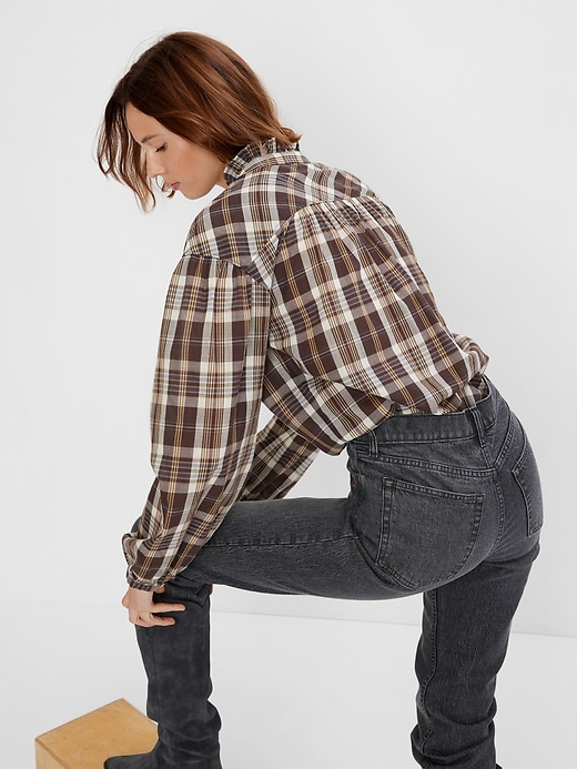 Ruffle Neck Shirt | Gap