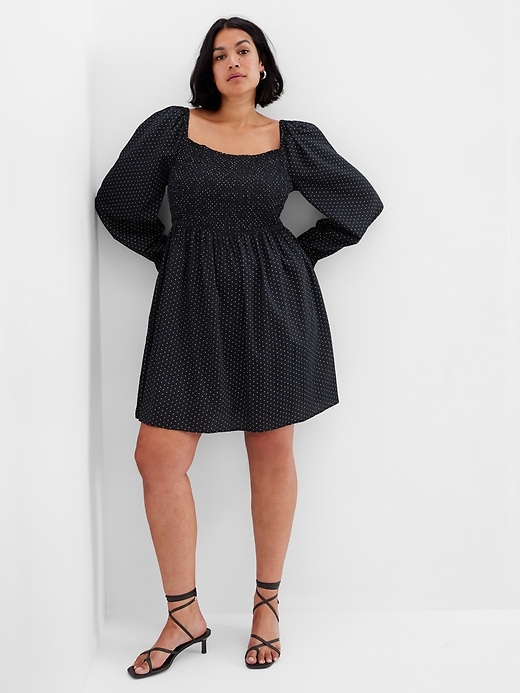 Smocked Puff Mini Dress | Gap